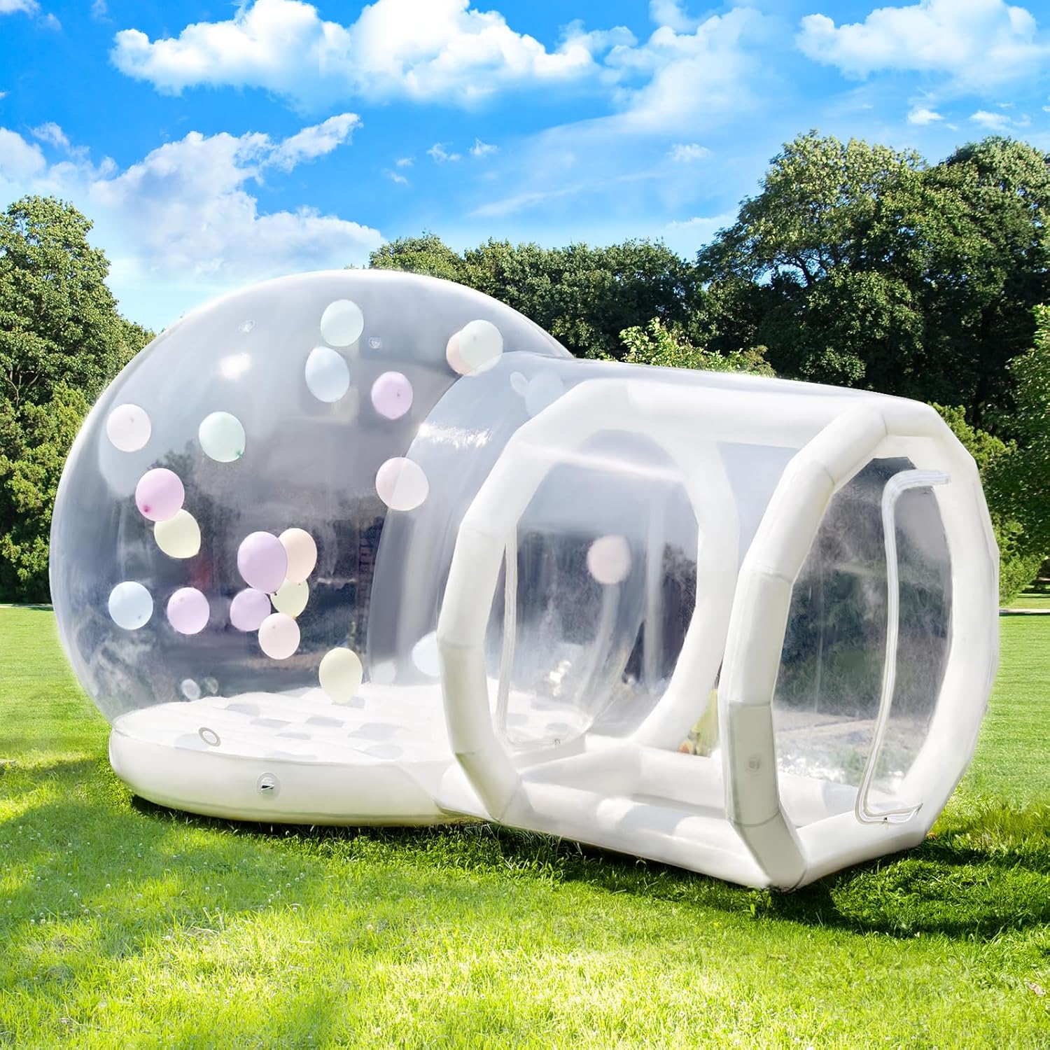 Amazon.com: 10.5 FT Inflatable Bubble House Double Jumper Dome for Kids, PVC Inflatable Double ...