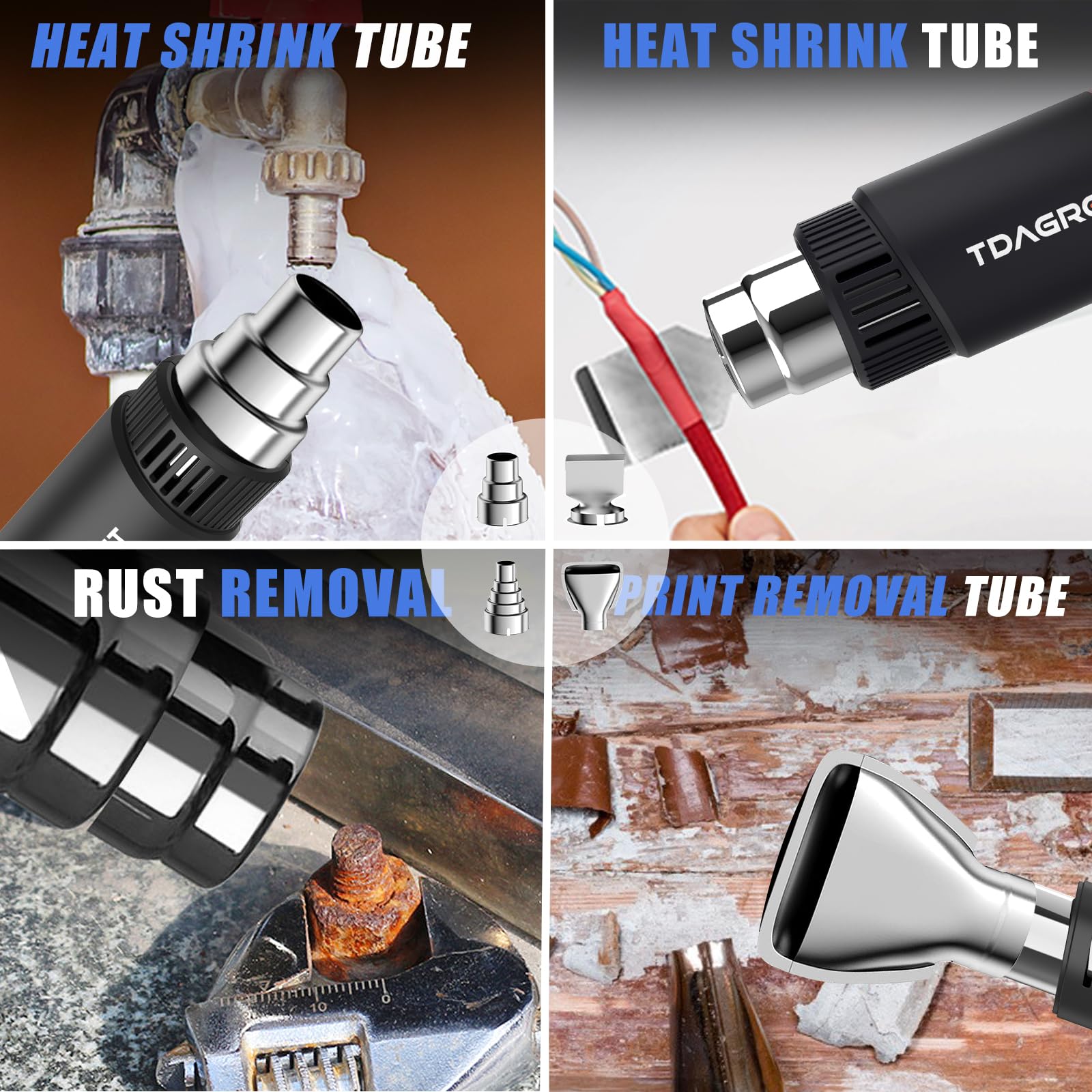 Heat Gun for crafting 1800W, 122?~1202? Variable Temperature Control ...