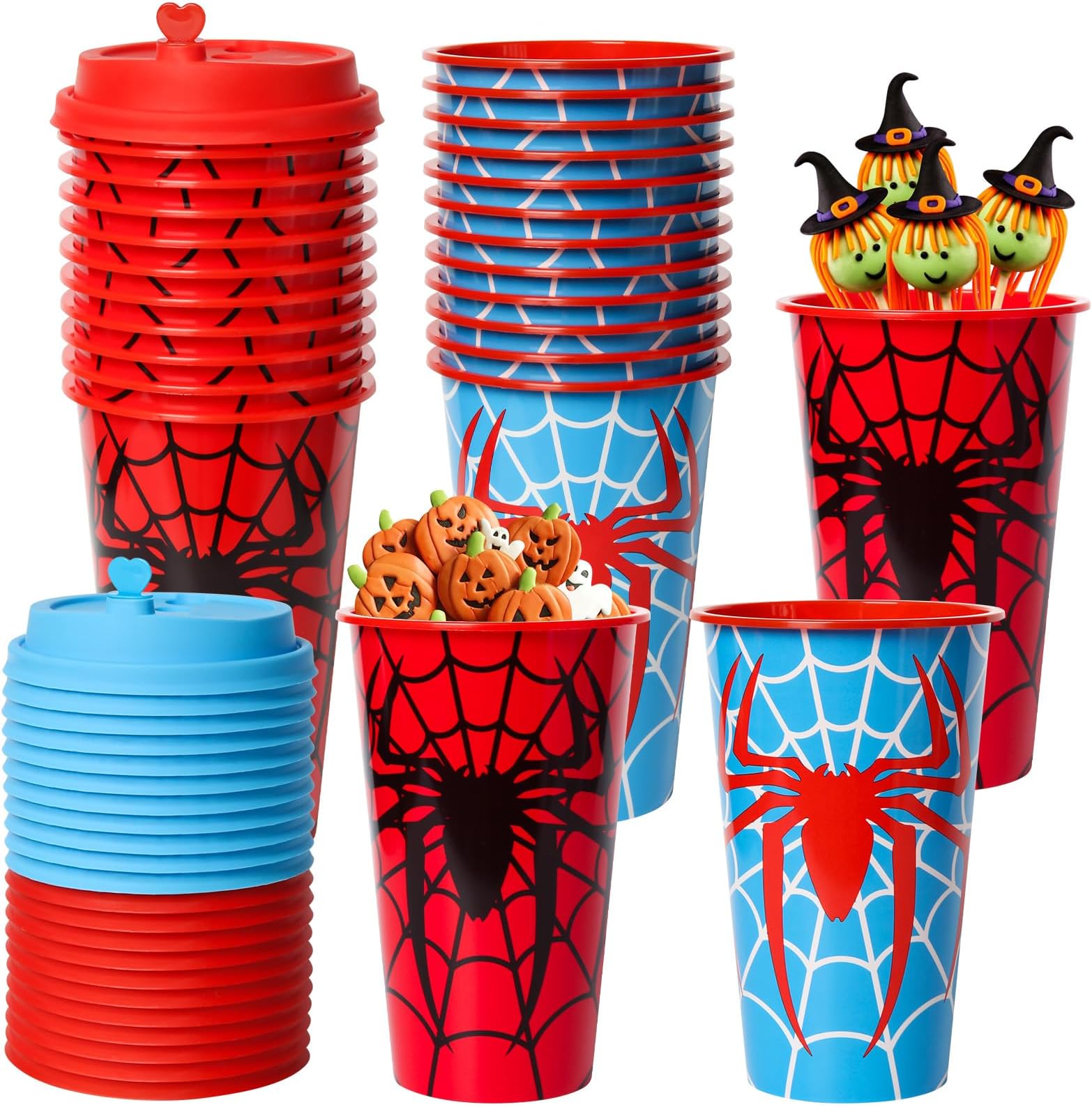 Amazon.com: FZR Legend 24 Pack Halloween Spider Web Party Favors Goodie ...
