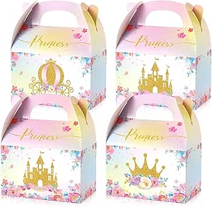Amazon.com: Nezyo Princess and Prince Treat Boxes Pink Princess Boxes ...