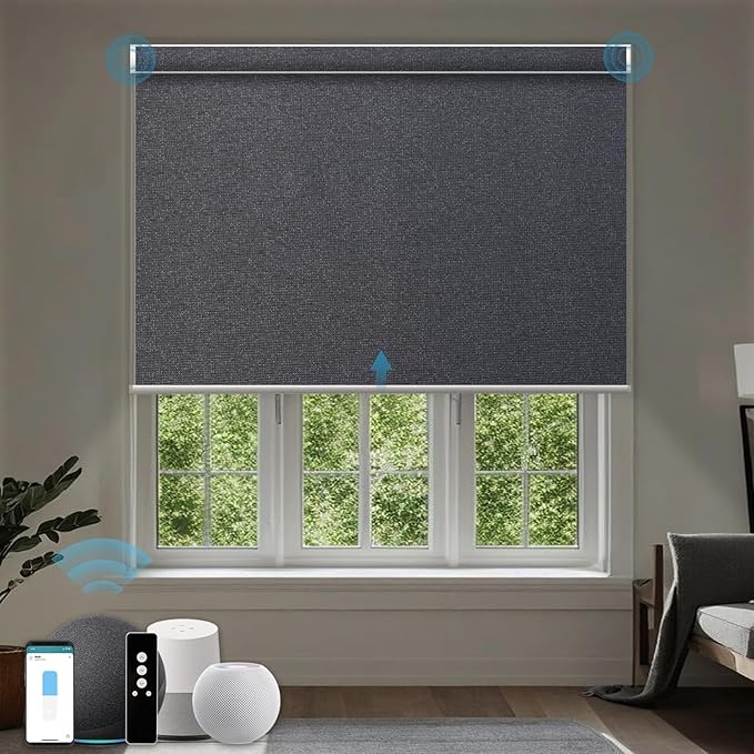 Amazon.com: WEFFORT Smart Blinds,Motorized Blackout Shades for Windows ...