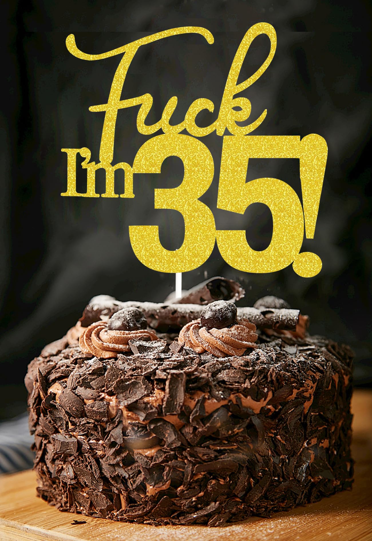 Snapklik.com : Birthday Gold Cake Toppers For Women, 35 Cake Topper ...
