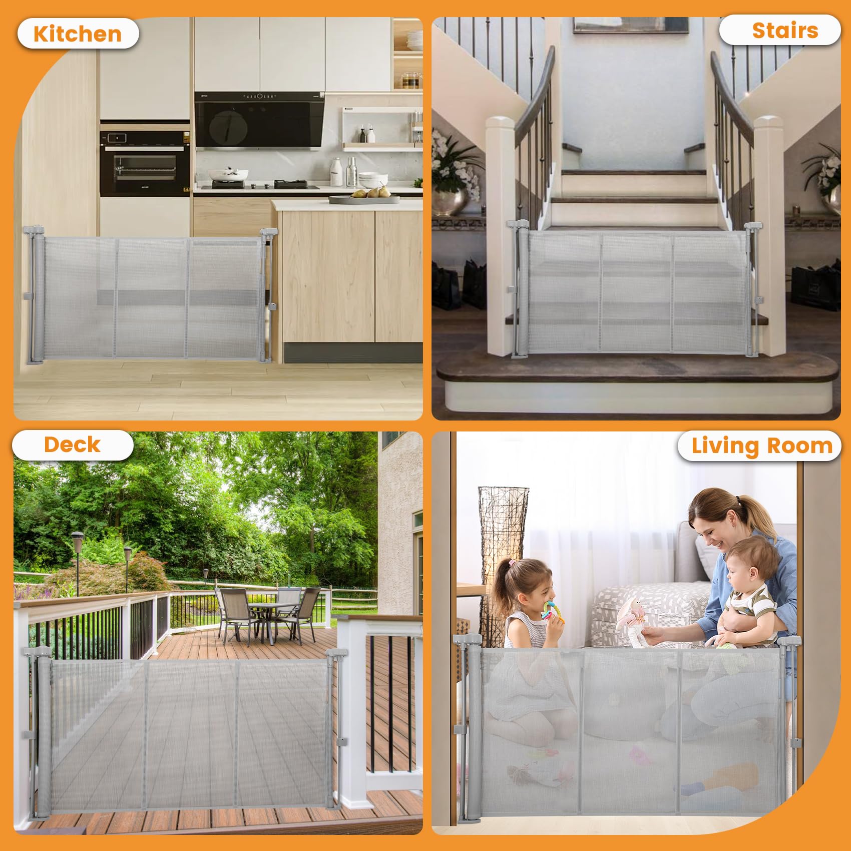 Snapklik.com : Innovative Retractable Baby Gates
