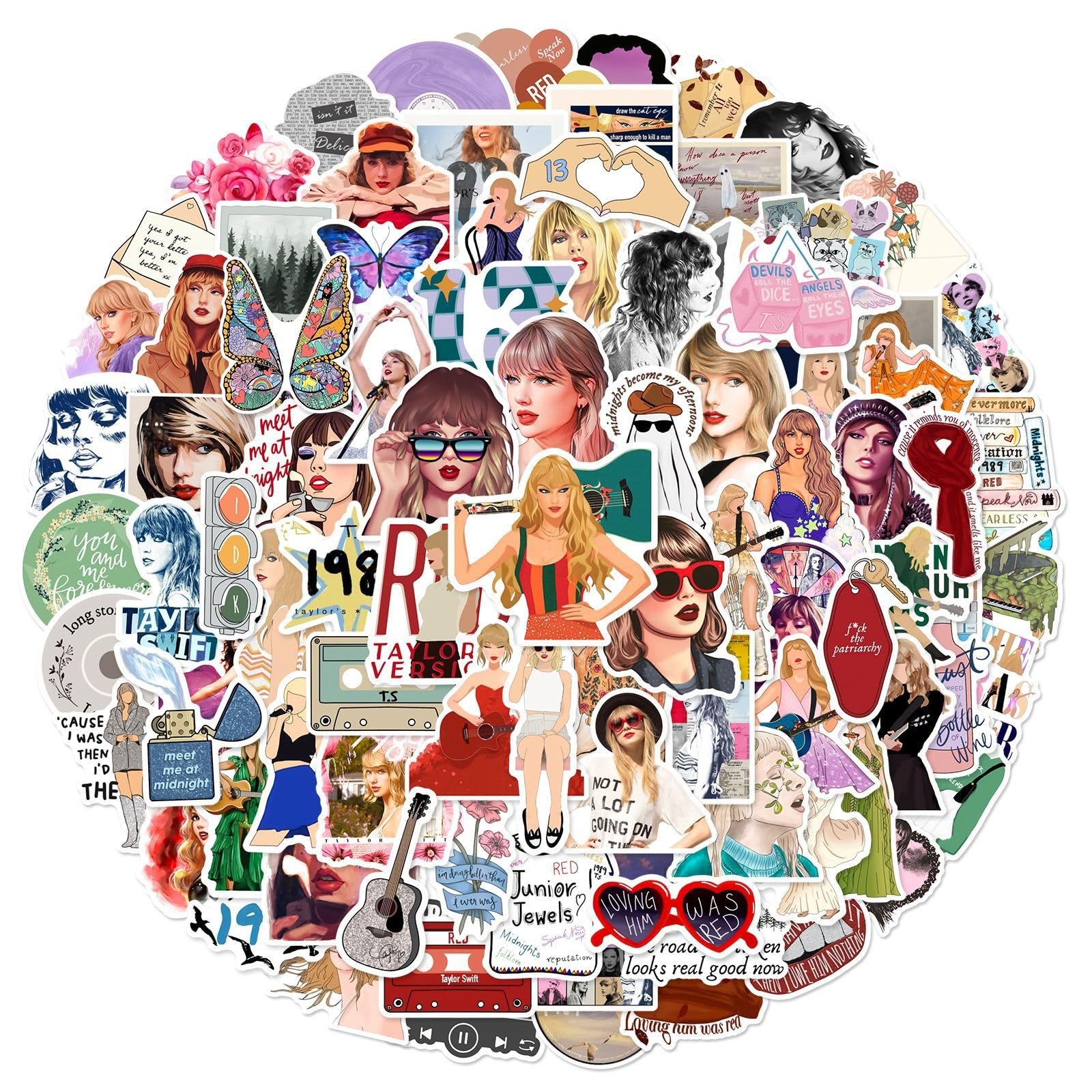 100 Pcs Singer Stickers,Waterproof Stickers for Bottles,Laptop ...