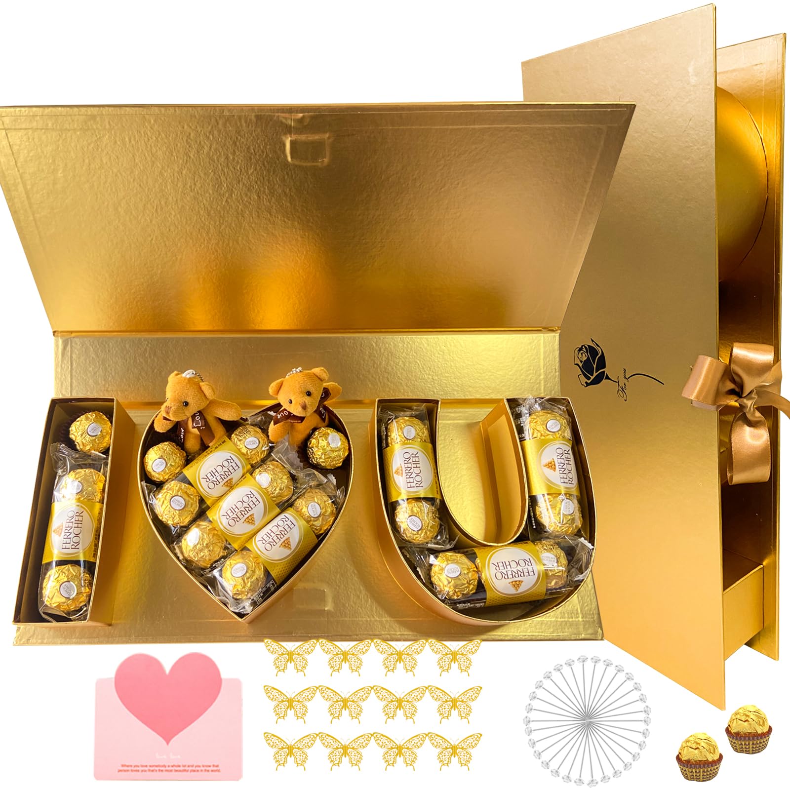 Love Letter Box Valentines Day Flower Gift Box I Love You MOM Letter ...
