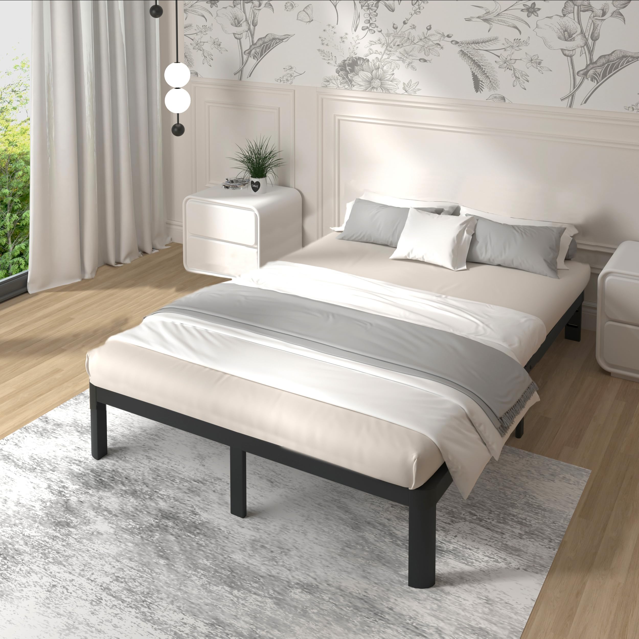ITIMIDI 12 Inch Queen Bed Frame, Heavy Duty Steel Support 3500 LBS ...