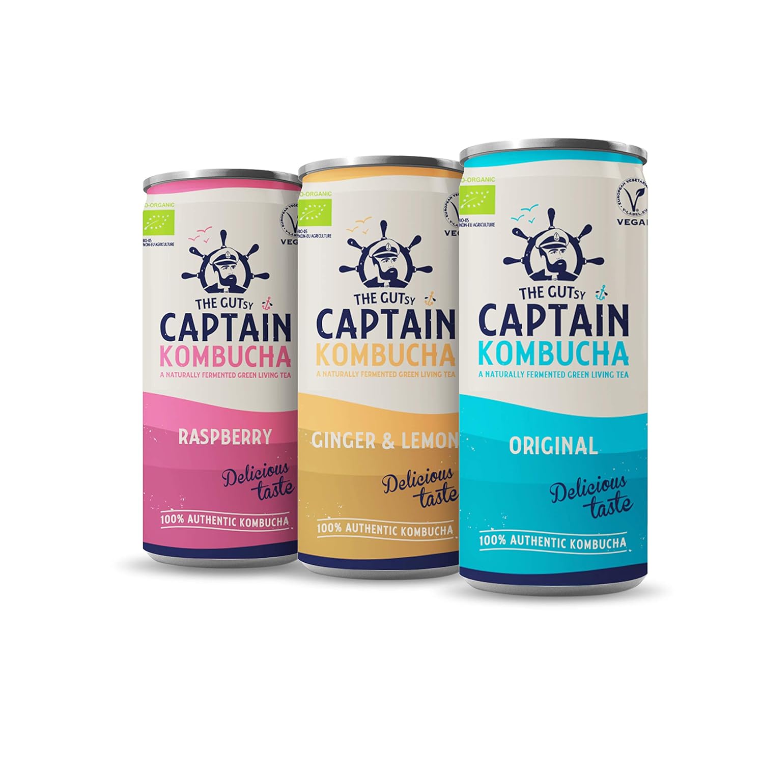 Amazon.com : GUTsy Captain Kombucha - Organic Raw Fermented Probiotic ...