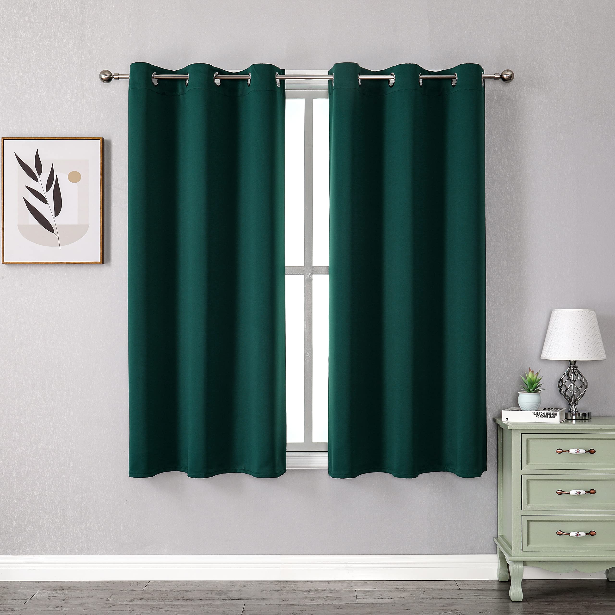 Amazon.com: Apriko Blackout Curtains 63 inch Length - Thermal Insulated Room Darkening Curtains ...