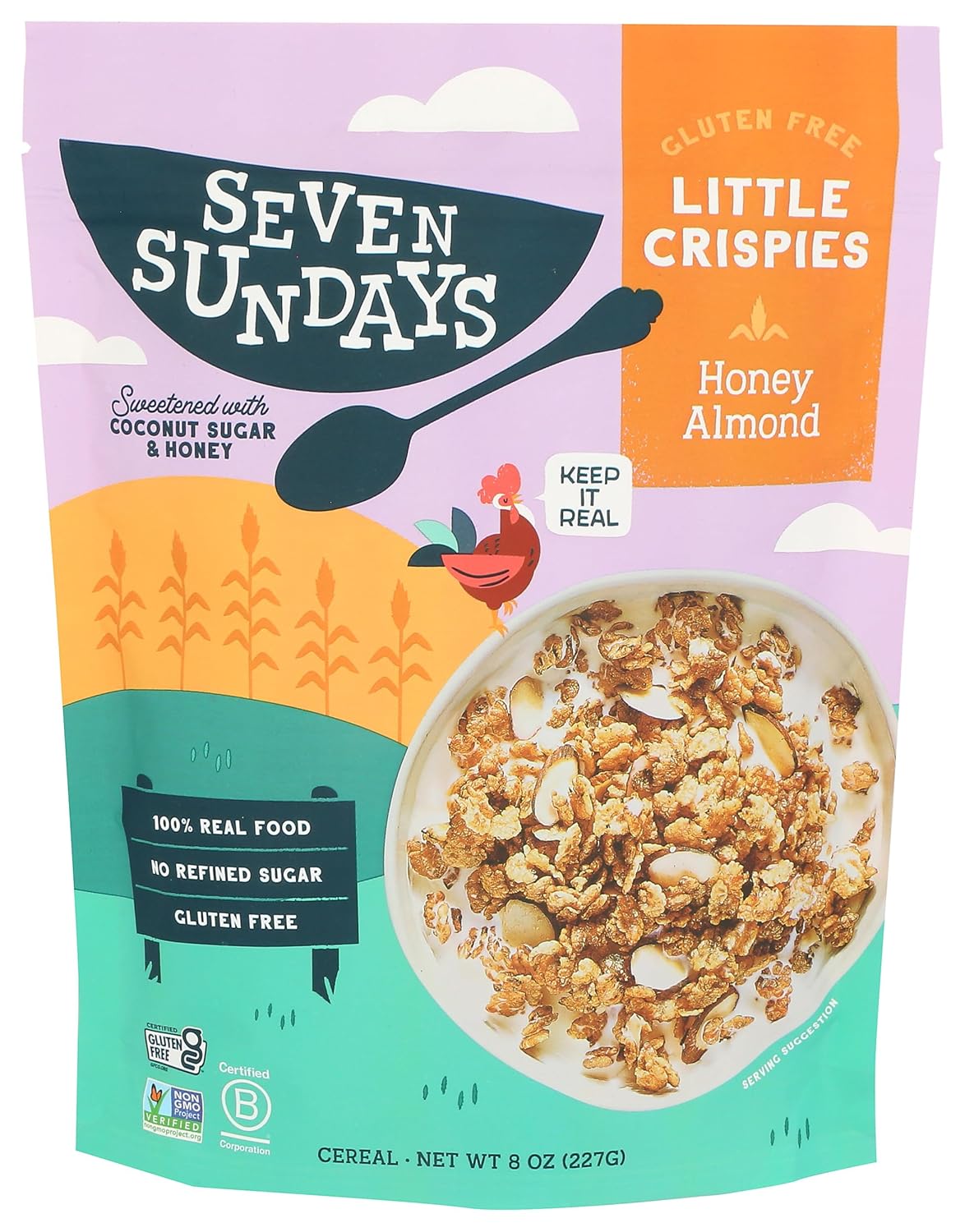 Amazon.com: SEVEN SUNDAYS Honey Almond Little Crispies Cereal, 8 OZ