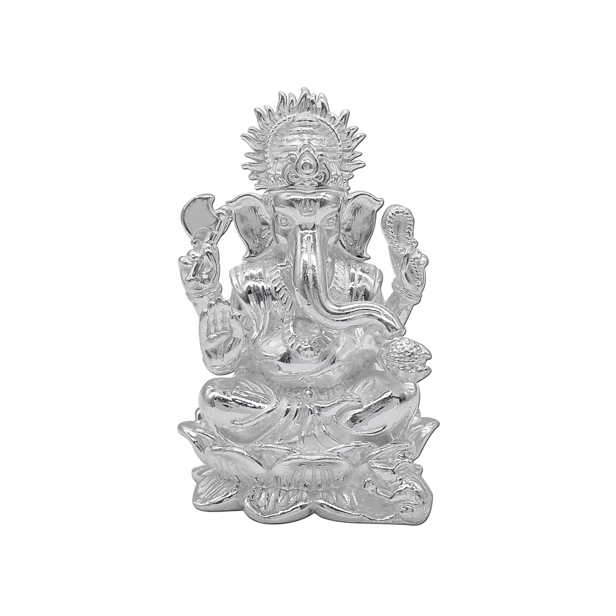 Buy MAA SILVER Pure Silver Ganesha Ganpati ji BIS Hallmarked Solid Idol ...