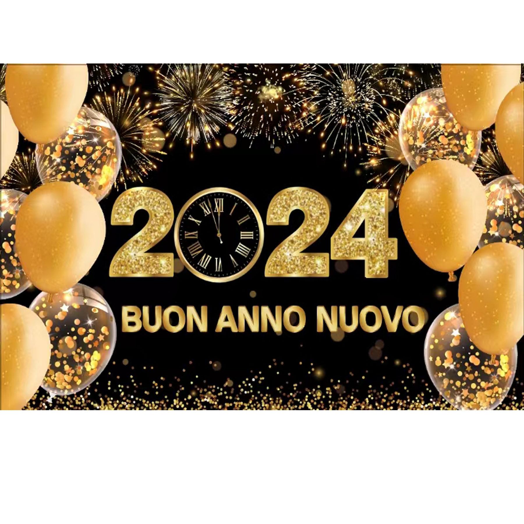 Felice Anno Nuovo 2024 Clipart Banner Gratuito 2024 Felici Anni Nuovi