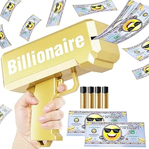 Amazon.com: Gold Money Gun Shooter Cash Cannon Money Shooter Gun for ...