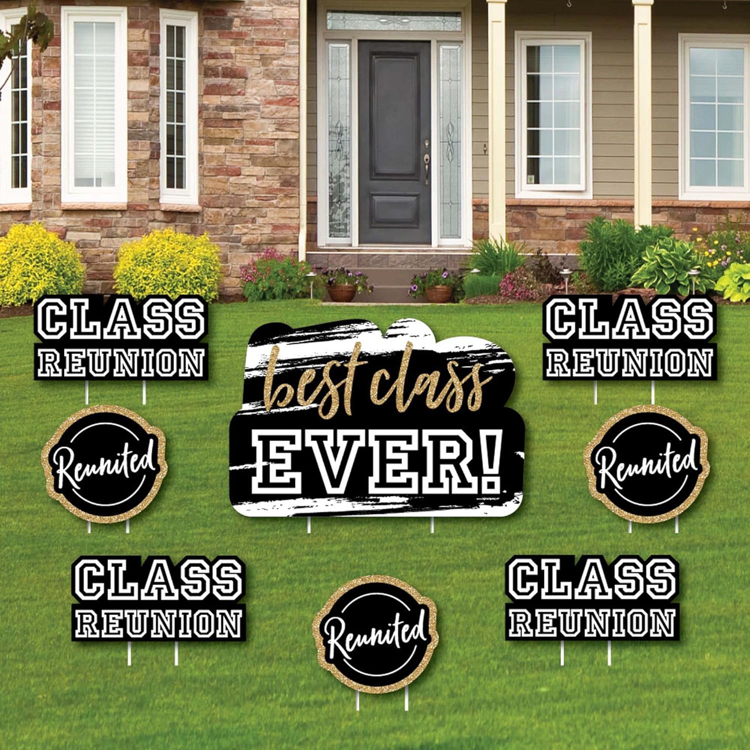 Amazon.com : Reunited - School Class Reunion Yard Sign & Outdoor Lawn ...