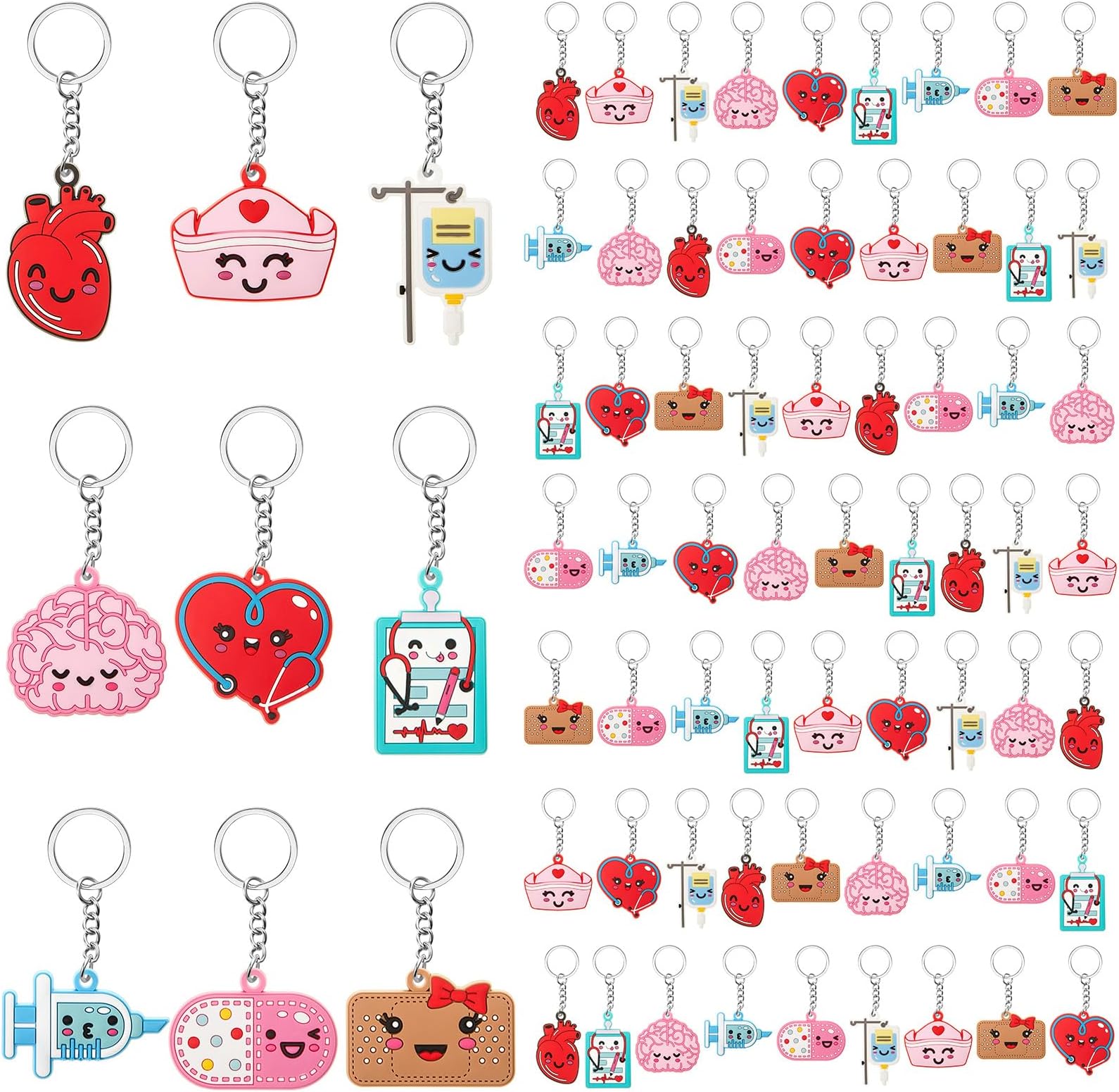Amazon.com: Henoyso 72 Pack Nurse Keychains Bulk Nurses Week 2024 Gifts ...