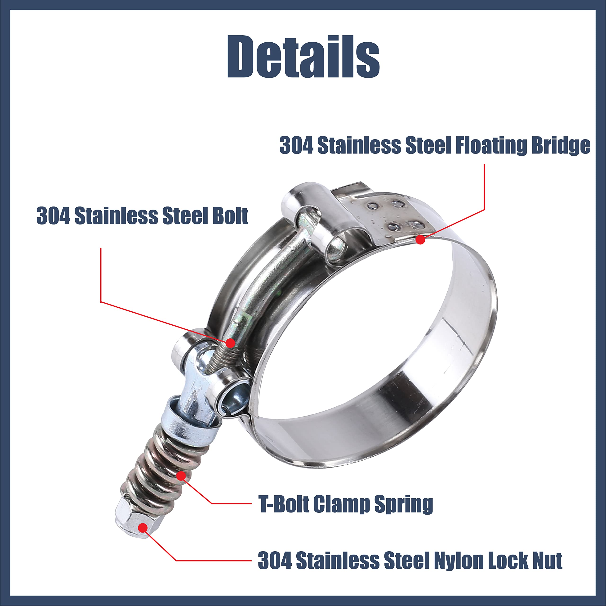 Snapklik.com : BATONECO 10Pcs T-Bolt Clamps Turbo Intake Intercooler ...