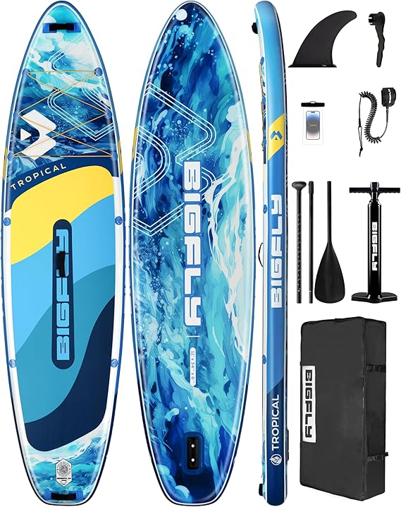 Amazon.com : Bigfly Inflatable Stand Up Paddle Board 11’*34”*6”, Blow ...