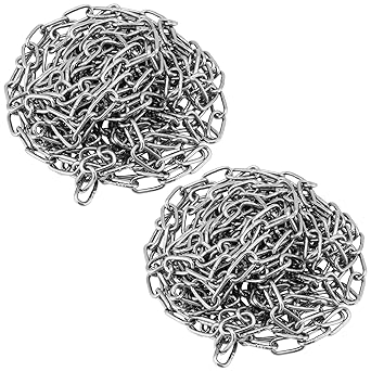 FUNSUEI 2 PCS 5/64 Inch Stainless Steel Chain, 13feet Metal Chain Link ...