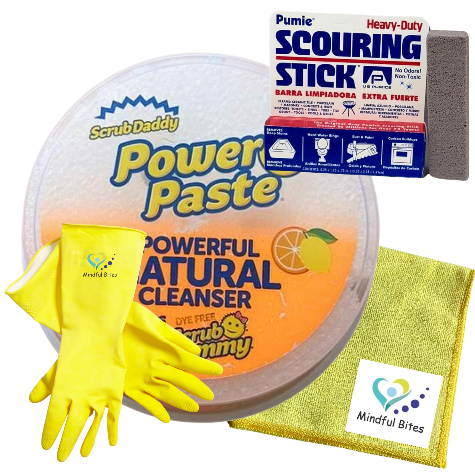 Amazon.com: Mindful Bites All Purpose Cleaning Paste Bundle with Scrub ...