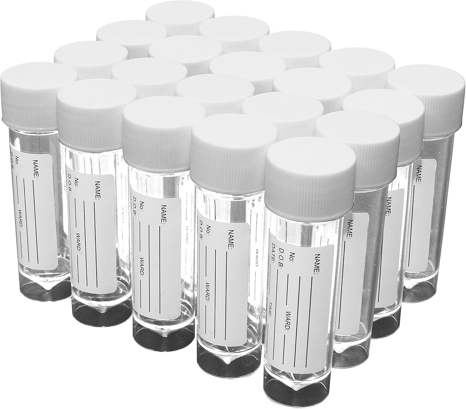 20x RE-GEN 30ml Transperant Plastic Specimen Sample Container Pots ...