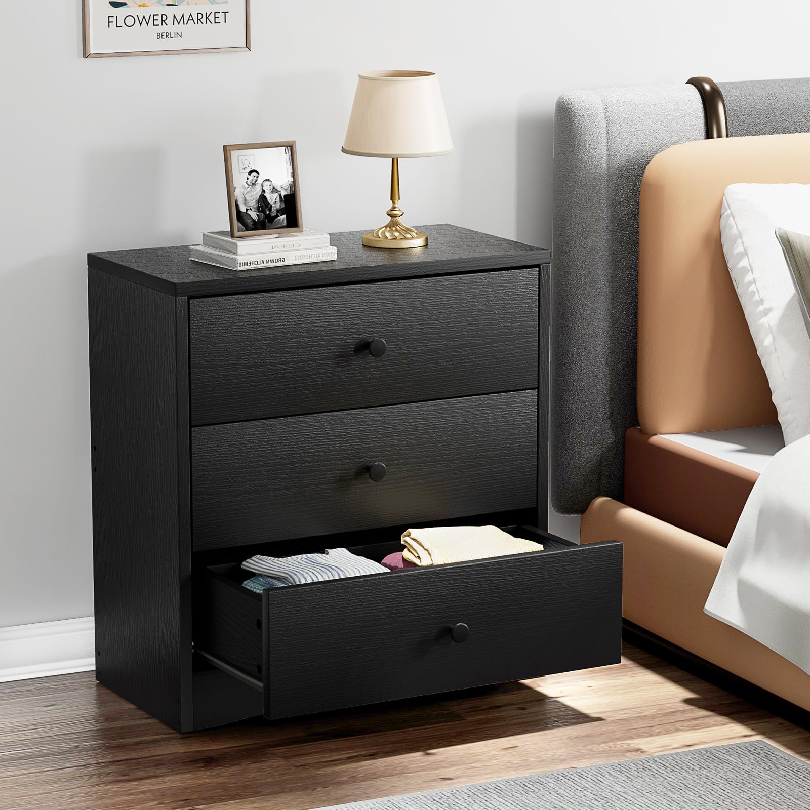 Amazon.com: Memobarco Nightstand, Bedside Tables, Modern Night Stand ...