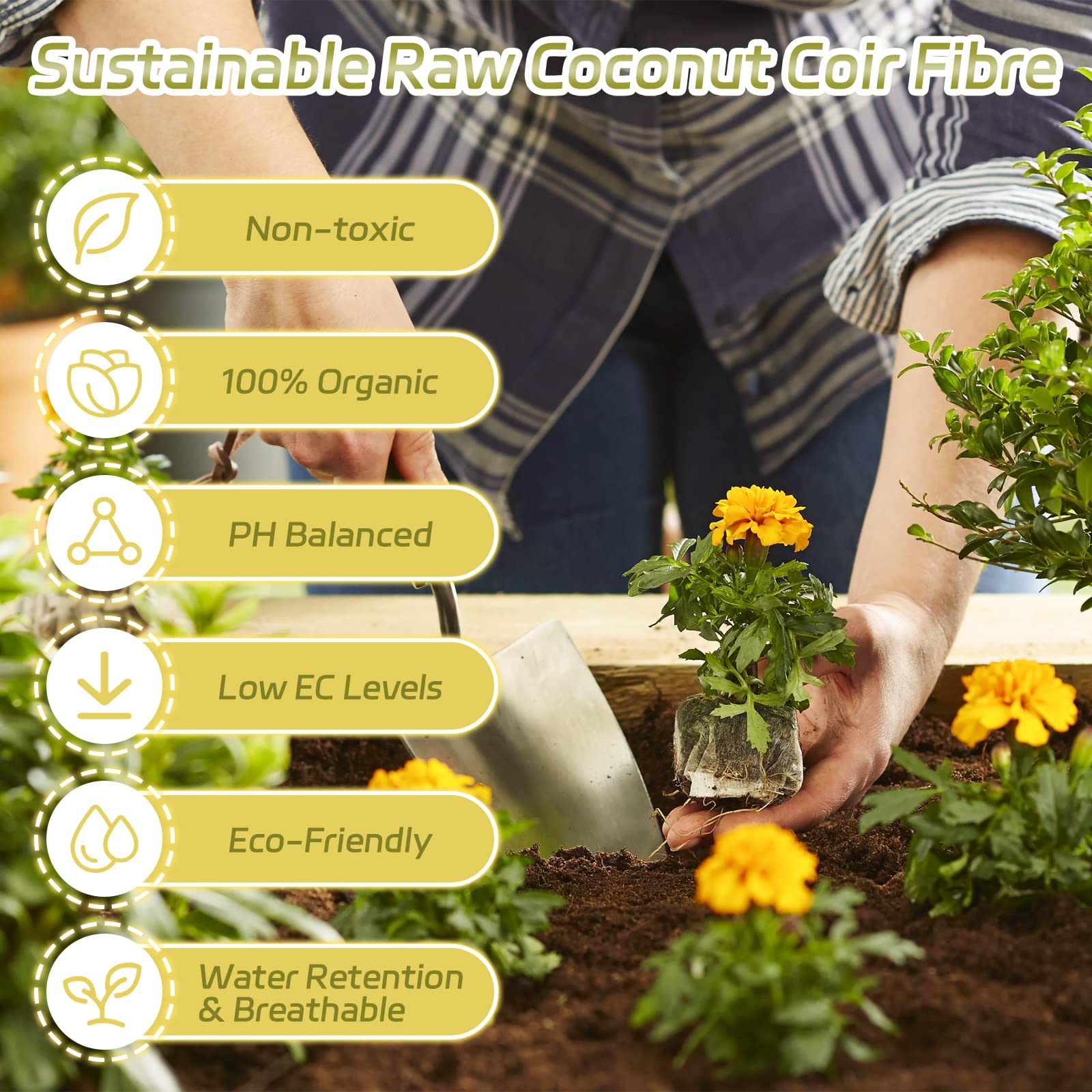 Snapklik.com : Legigo Pack Of 1 Organic Coco Coir Bricks- 100% Natural ...