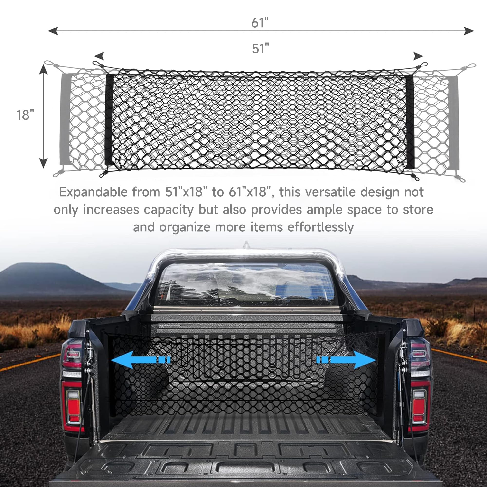 Snapklik.com : Cargo Net Stretchable, SUV Cargo Divider, Car ...
