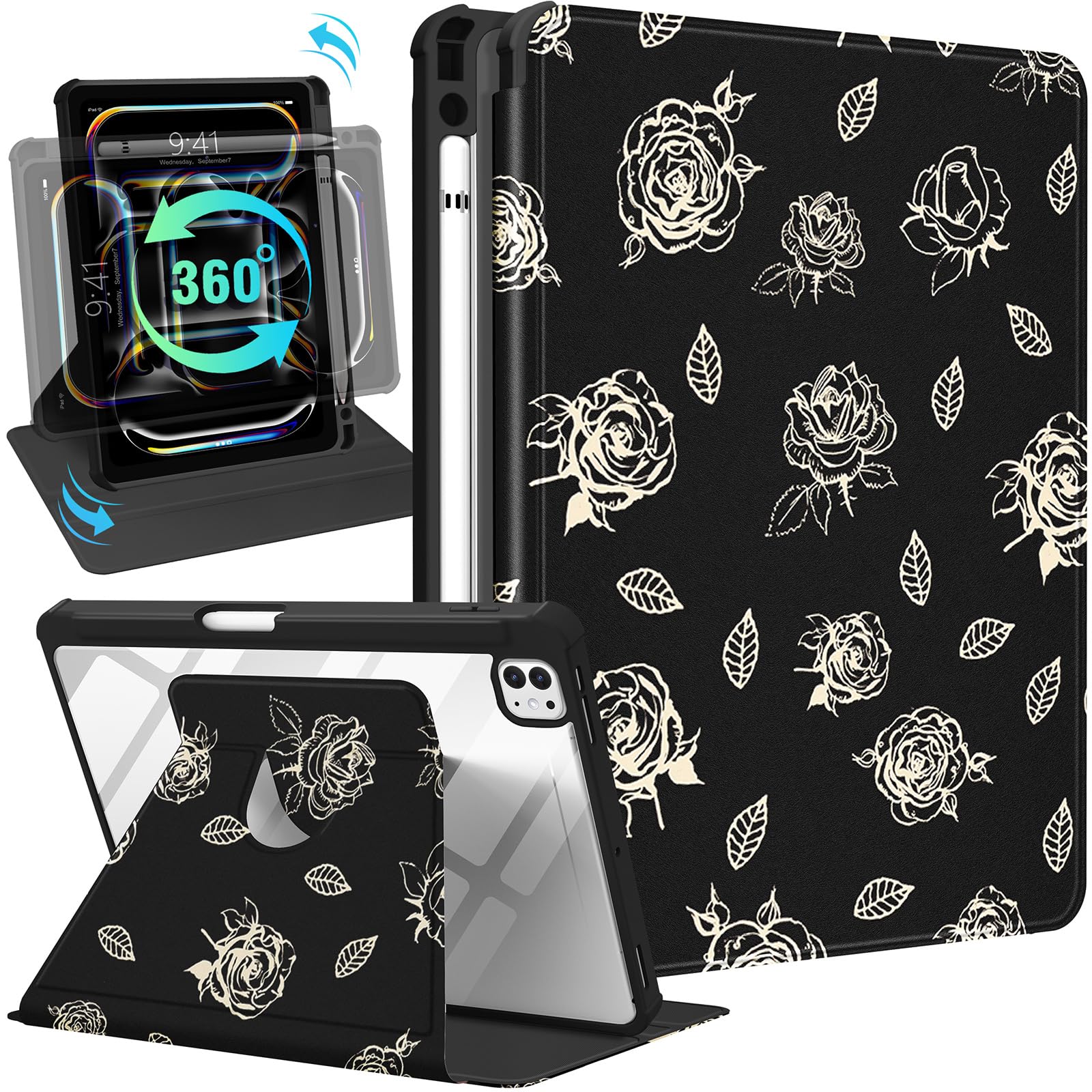 Amazon.com: Kidcube for iPad Pro 13 Inch Case M4 2024 - for Women Girls ...