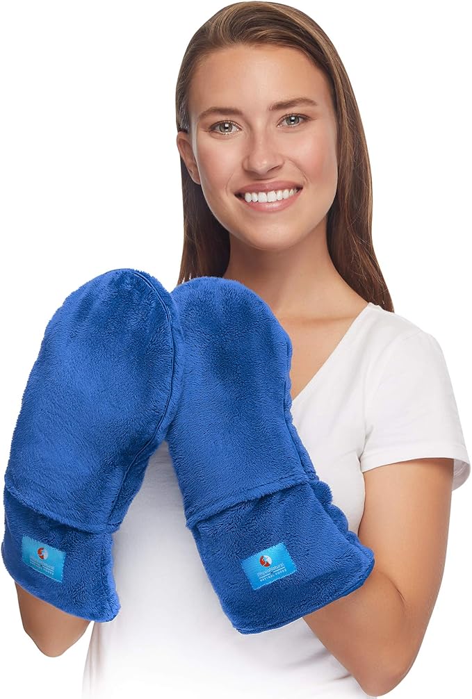 Amazon.com: Microwavable Therapy Mittens with Flaxseed – Moist Heat ...