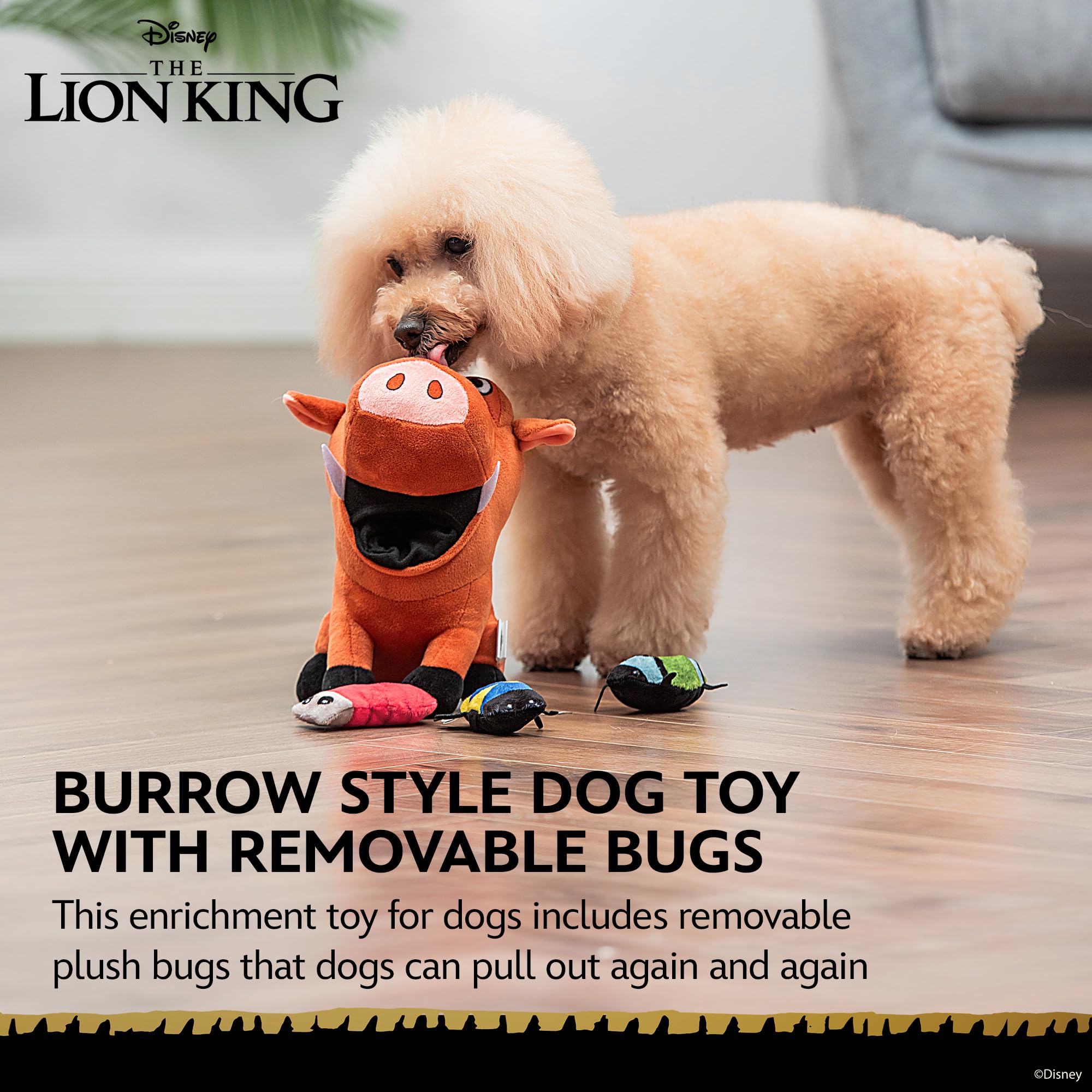 Snapklik.com : Disney For Pets Pumbaa Burrow Dog Toy