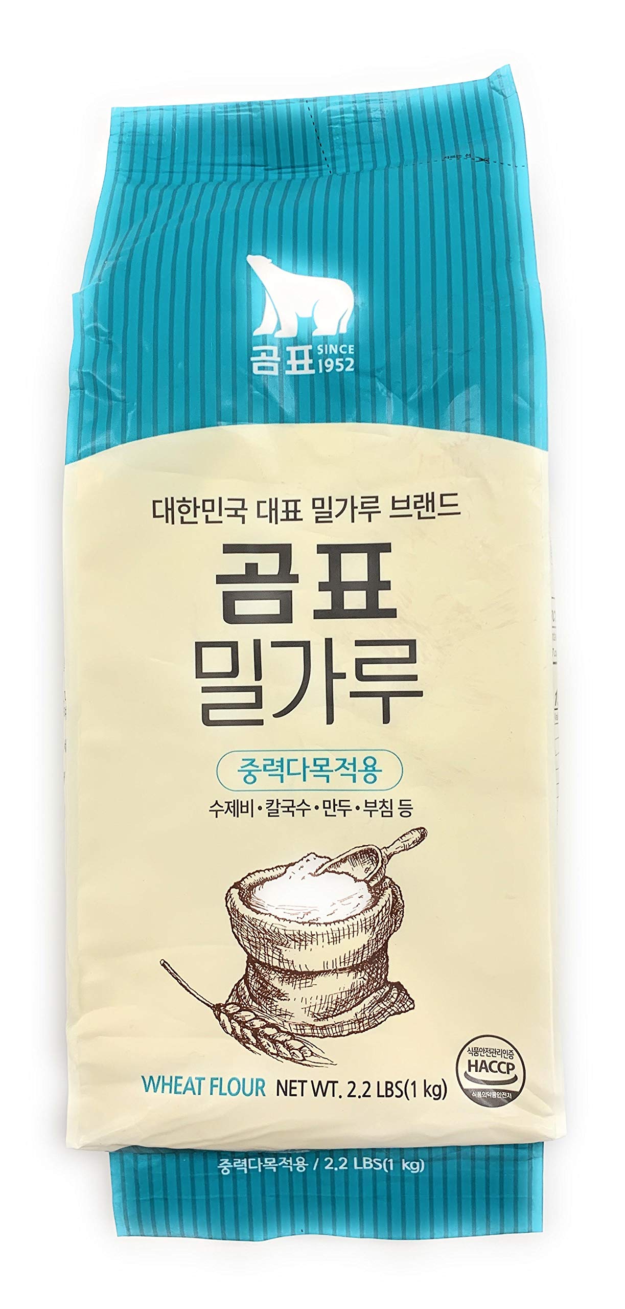 Buy Gompyo All-Purpose Premium Korean Wheat Flour 2.2lbs(1kg), 100% ...