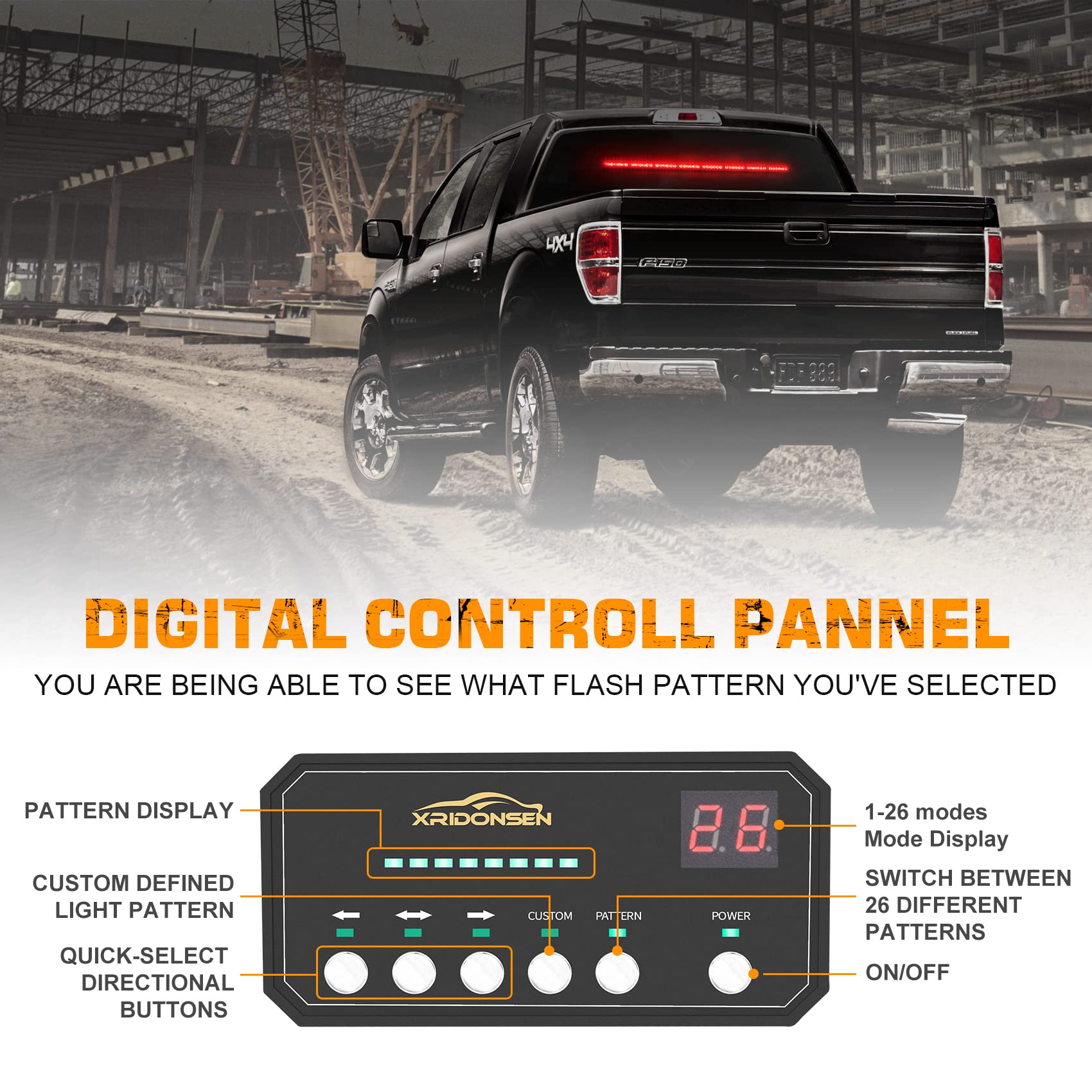 Snapklik.com : 35 Inch Traffic Advisor Red Emergency Light Bar 48 LED ...