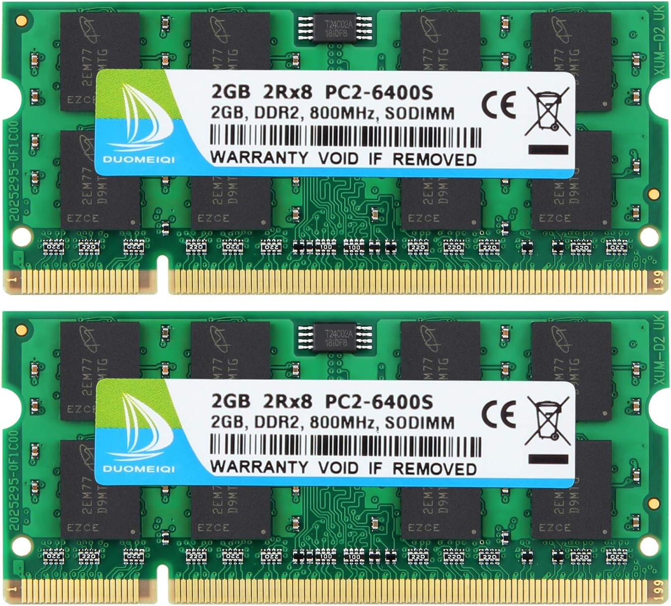 DDR2 800MHz Sodimm 4GB Kit (2GBX2) PC2 6400 6400S RAM 1.8V CL6 200-Pin ...