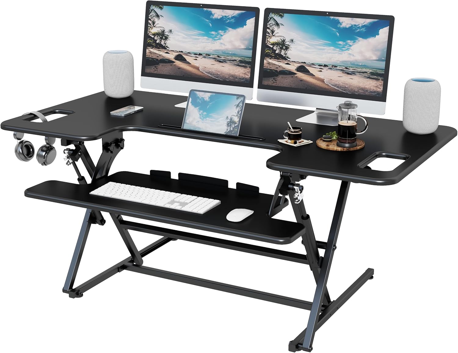 Amazon.com: Lubvlook Standing Desk Converter, 47 x 24 Inches Height ...