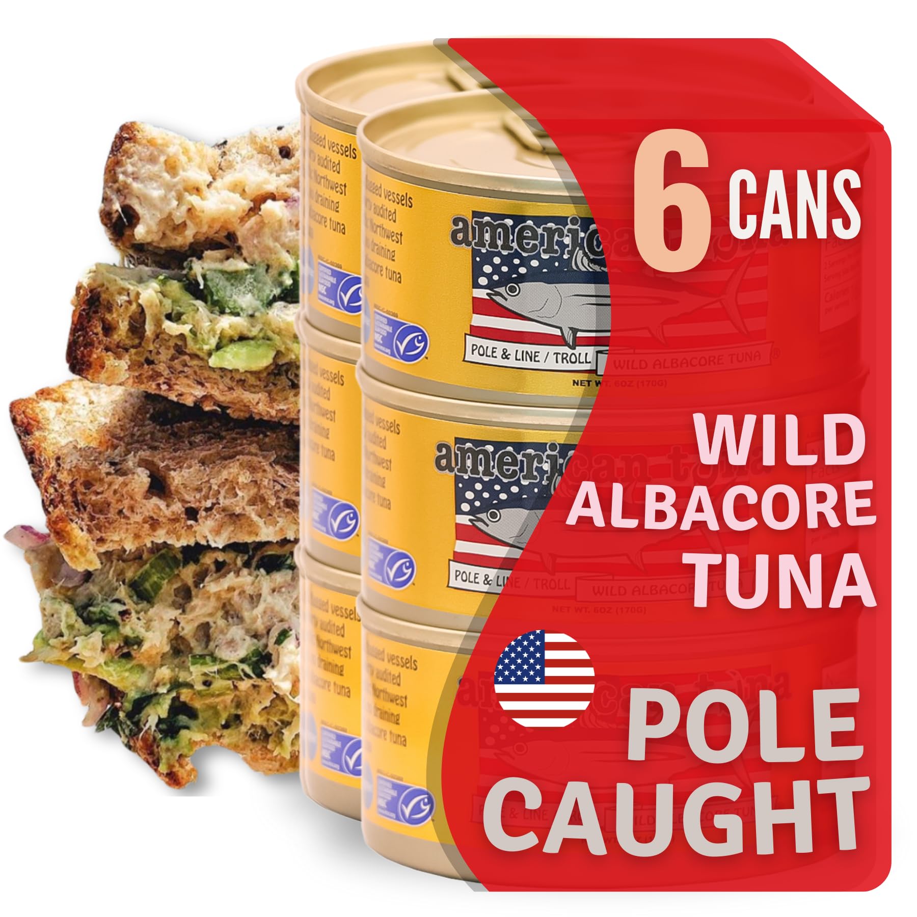 Amazon.com : Wild Albacore Tuna Fish by American Tuna - with Sea Salt ...