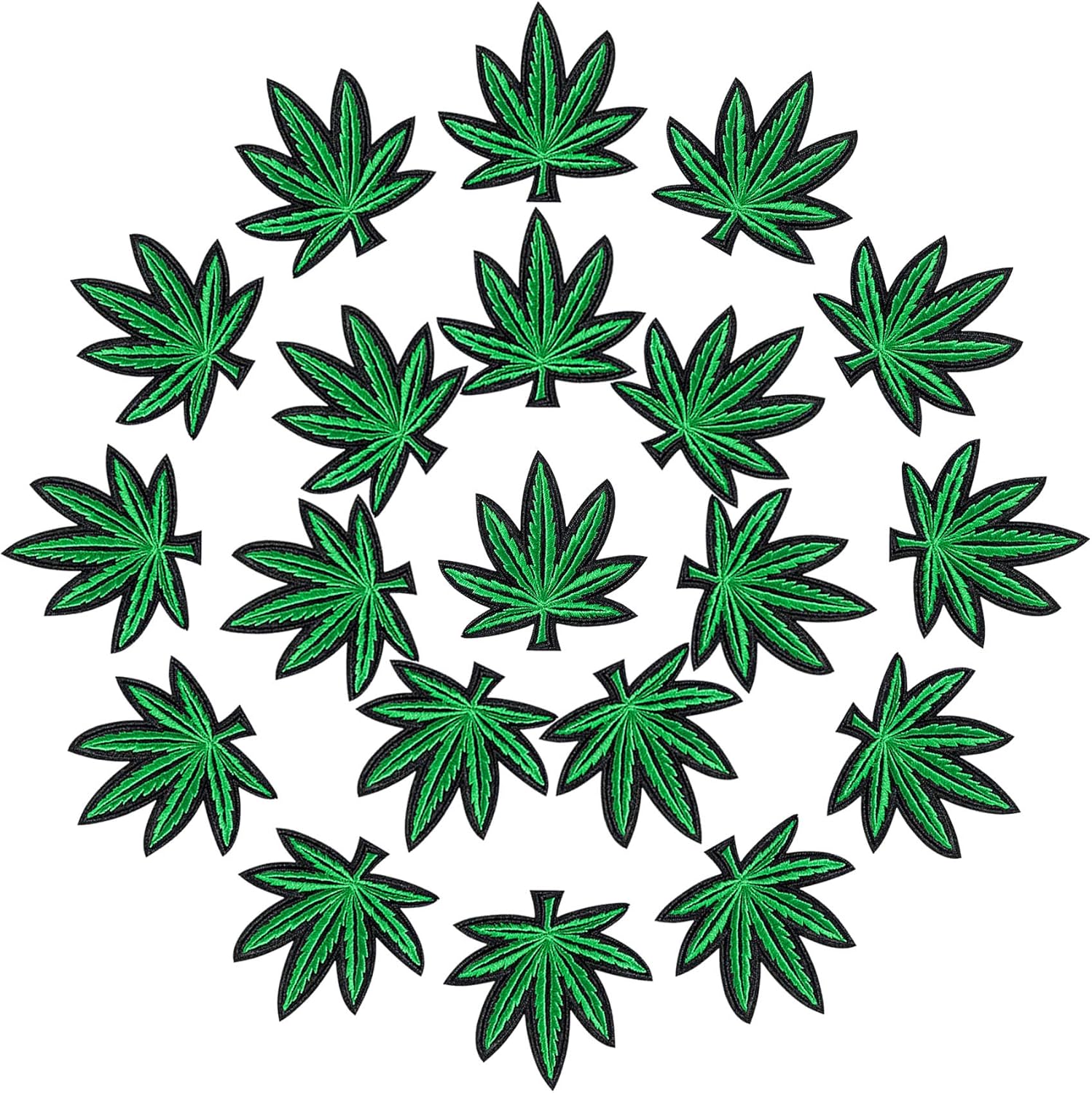 Amazon.com: PAGOW 20 Pieces Pot Leaf Patches Embroidery, Hippie Retro ...