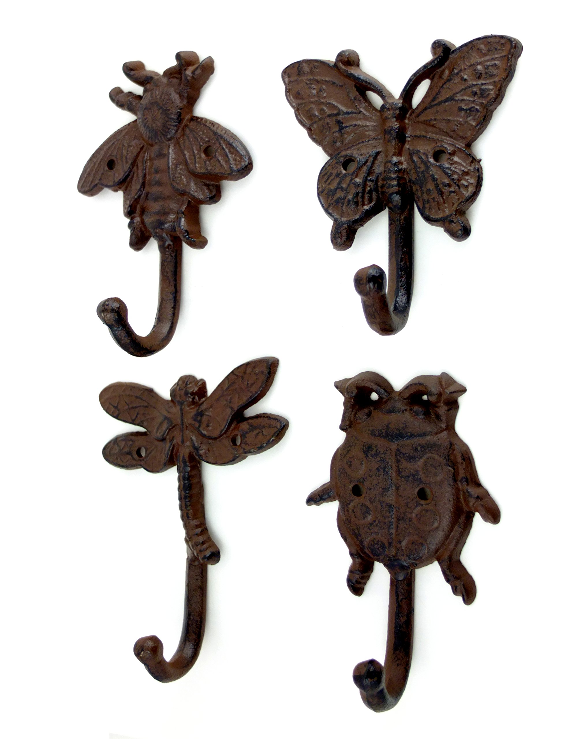 Amazon.com: Bugs cast Iron Coat Hooks, Set of 4 : Home & Kitchen