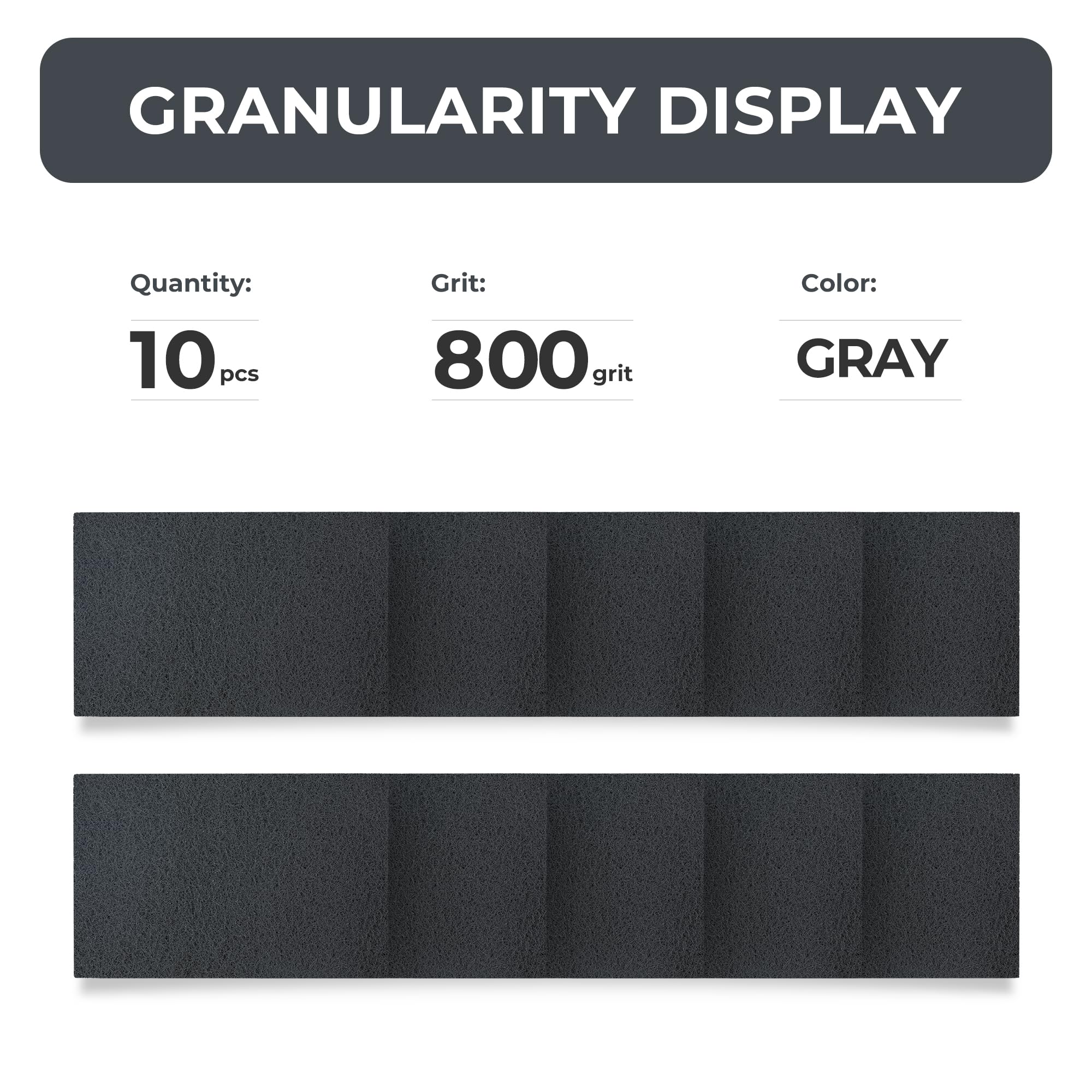 Snapklik.com : Shawya 6"x9" Gray Color Scuff Pad 10 Pcs Scuff Pads Scuffing