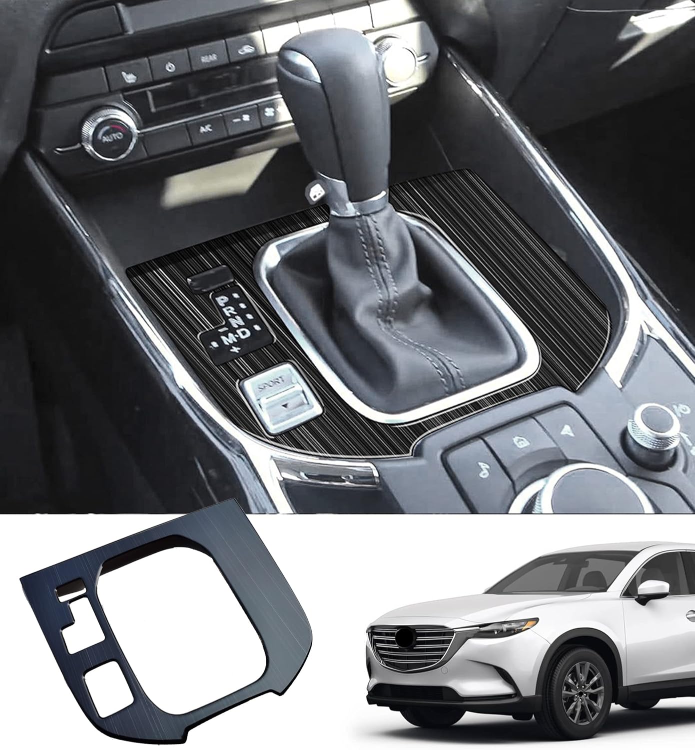 Amazon.com: GZBFTDH Car Gear Shift Knob Trim Panel for Mazda CX9 2017 ...