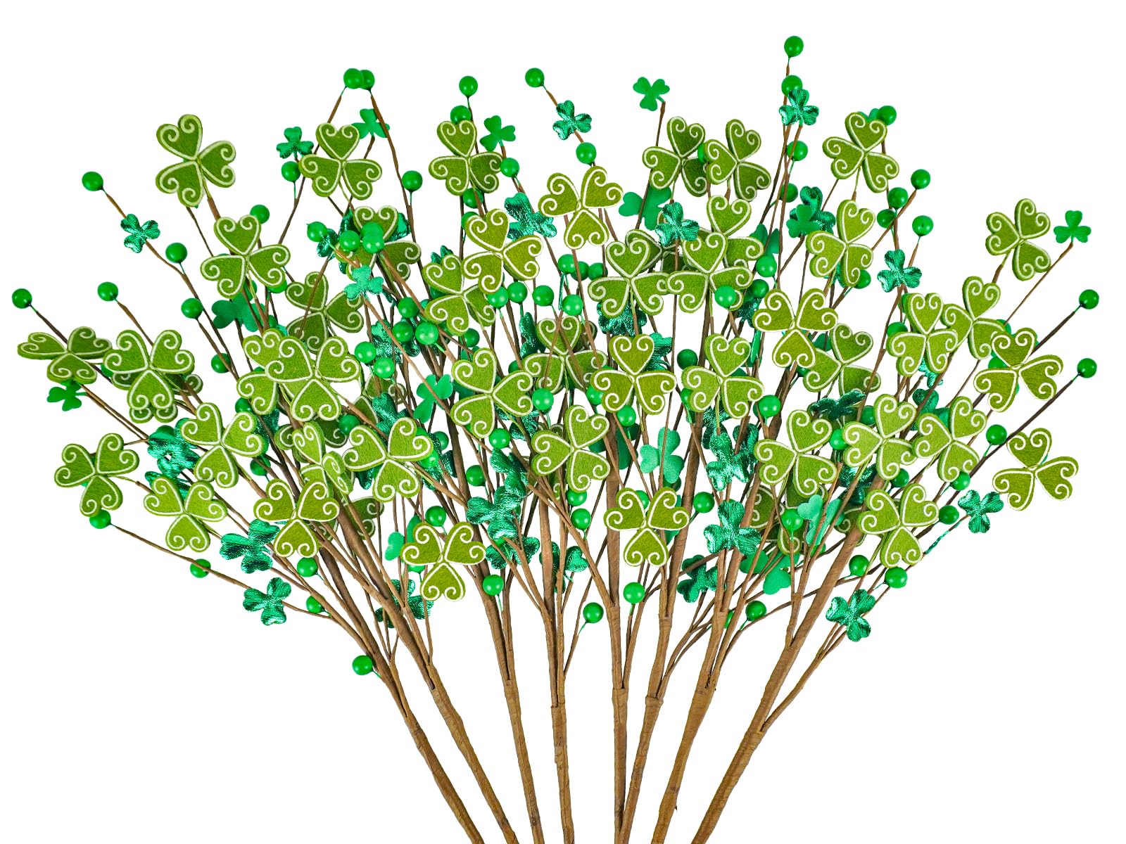 Amazon.com: Phliofd 8 Packs Artificial Shamrock Picks for St Patrick's ...