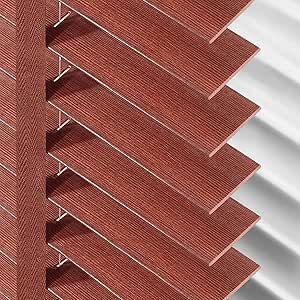 Amazon.com: Indoor Wood Blinds - 2" Slats, Customizable Wood Horizontal Window Blinds, Wooden ...