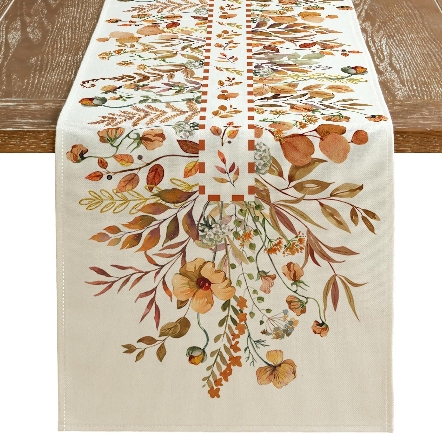Amazon.com: ARKENY Fall Thanksgiving Table Runner 13x72 Inches,Orange ...