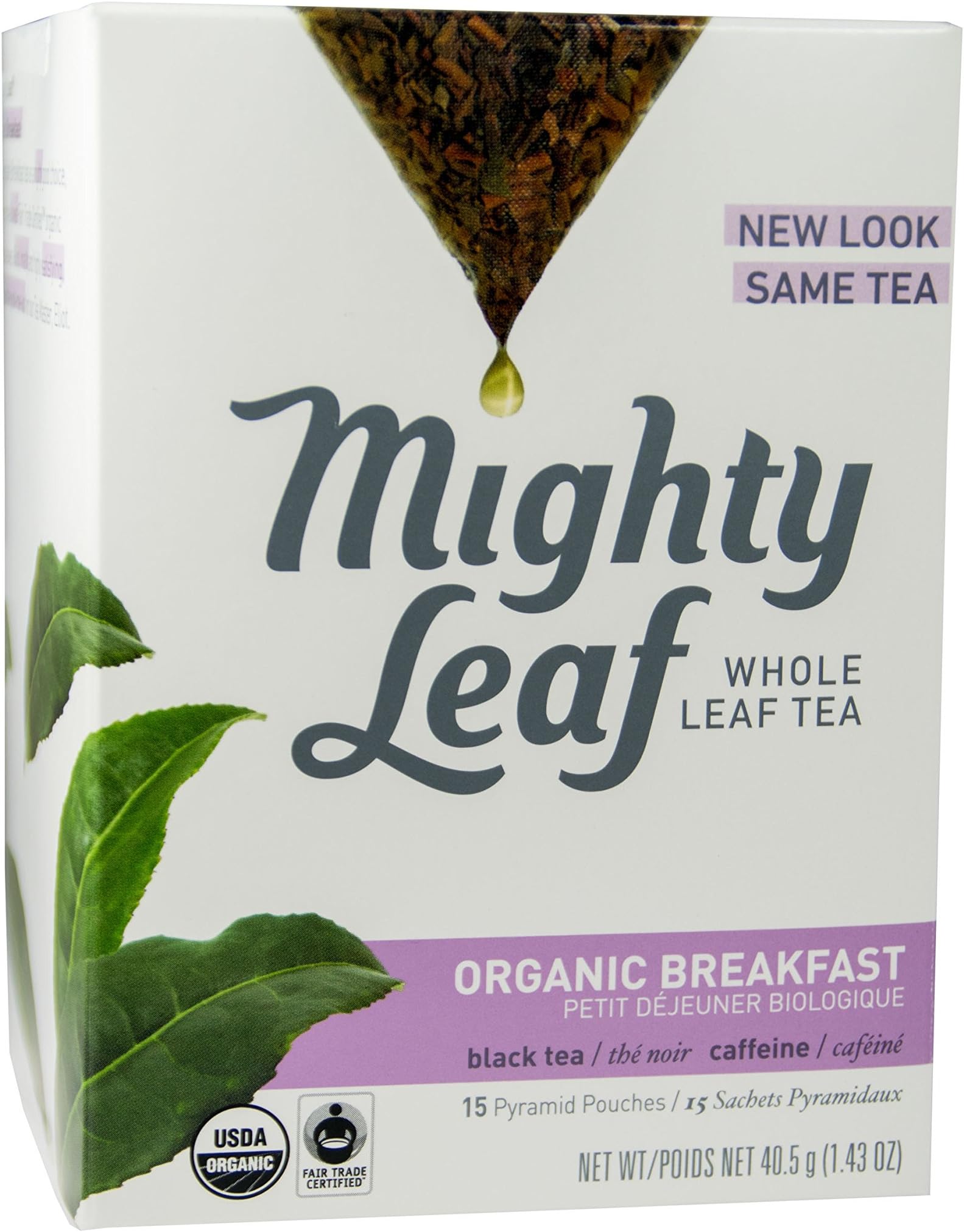 Amazon.com : Mighty Leaf Whole Leaf Organic Breakfast Tea, 15 Tea Bags ...