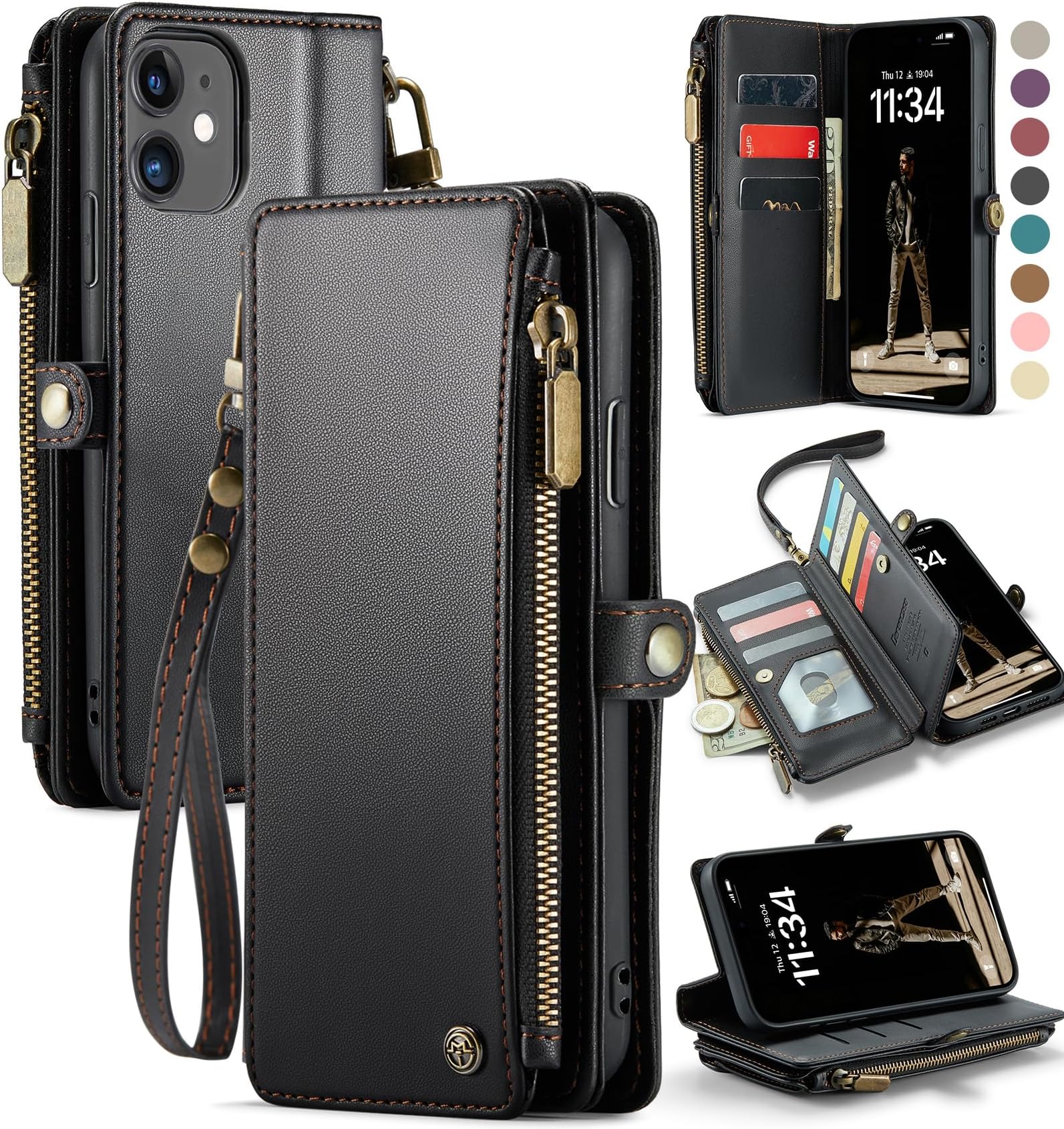 Amazon.com: Defencase Compatible with iPhone 11 Case Wallet with RFID ...