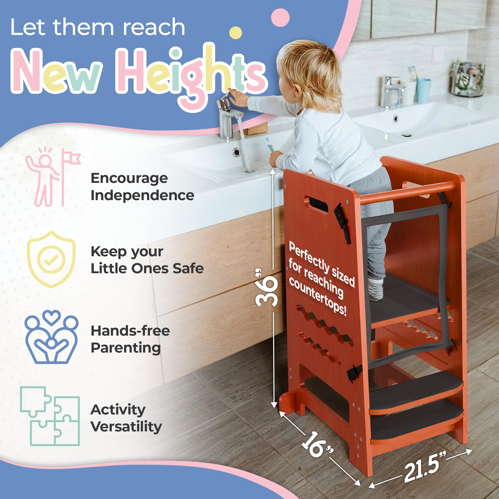 Foldable Toddler Tower TP Toys Active-Tots Helper Tower Folding Step ...