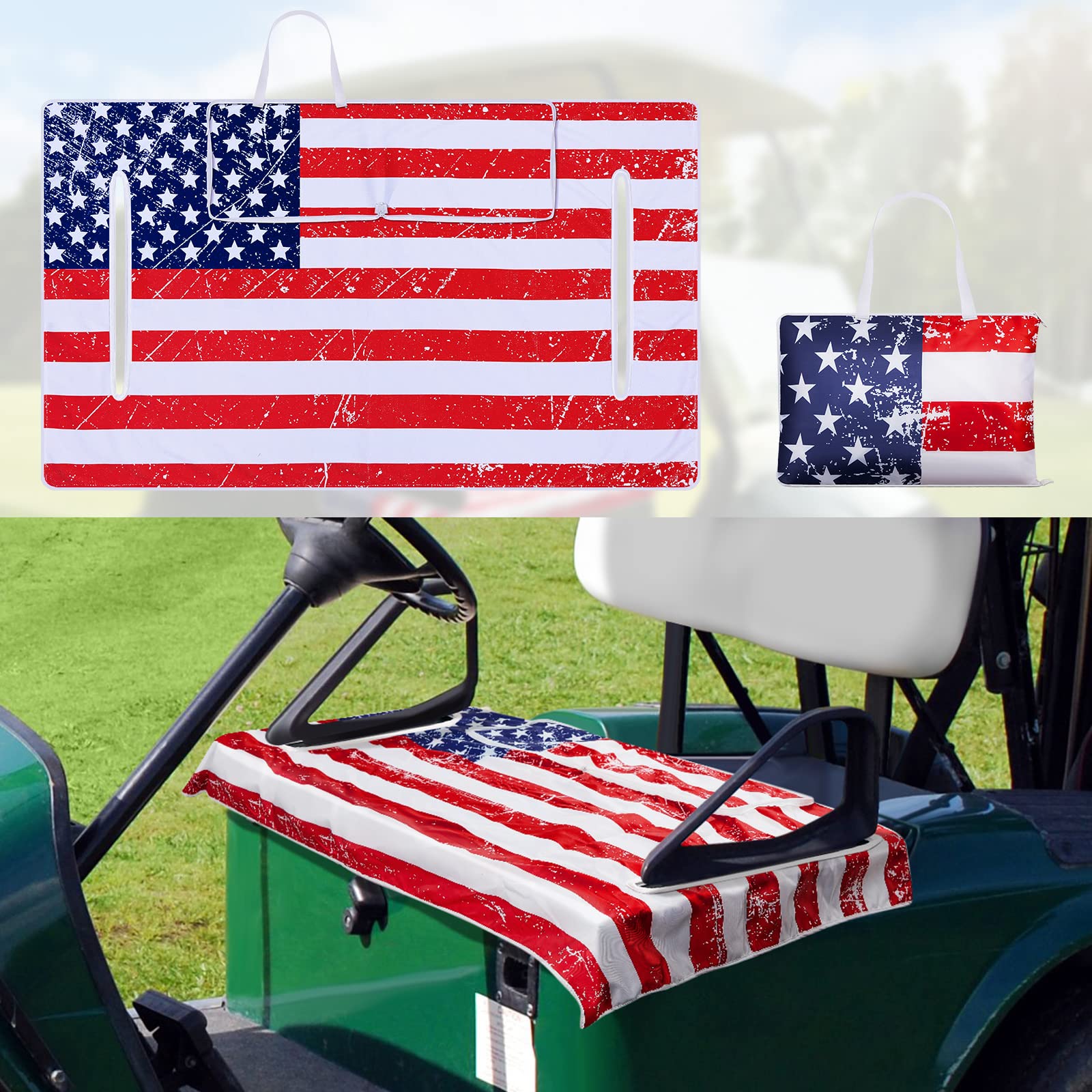 American Flag Golf Cart