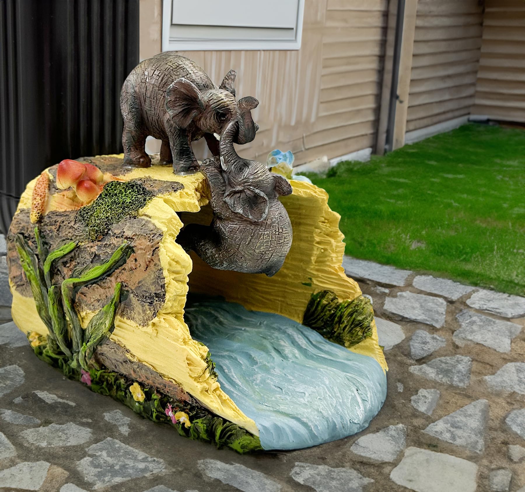 Snapklik.com : Elephant Gutter Diverter Rain, Garden Animal Statue ...