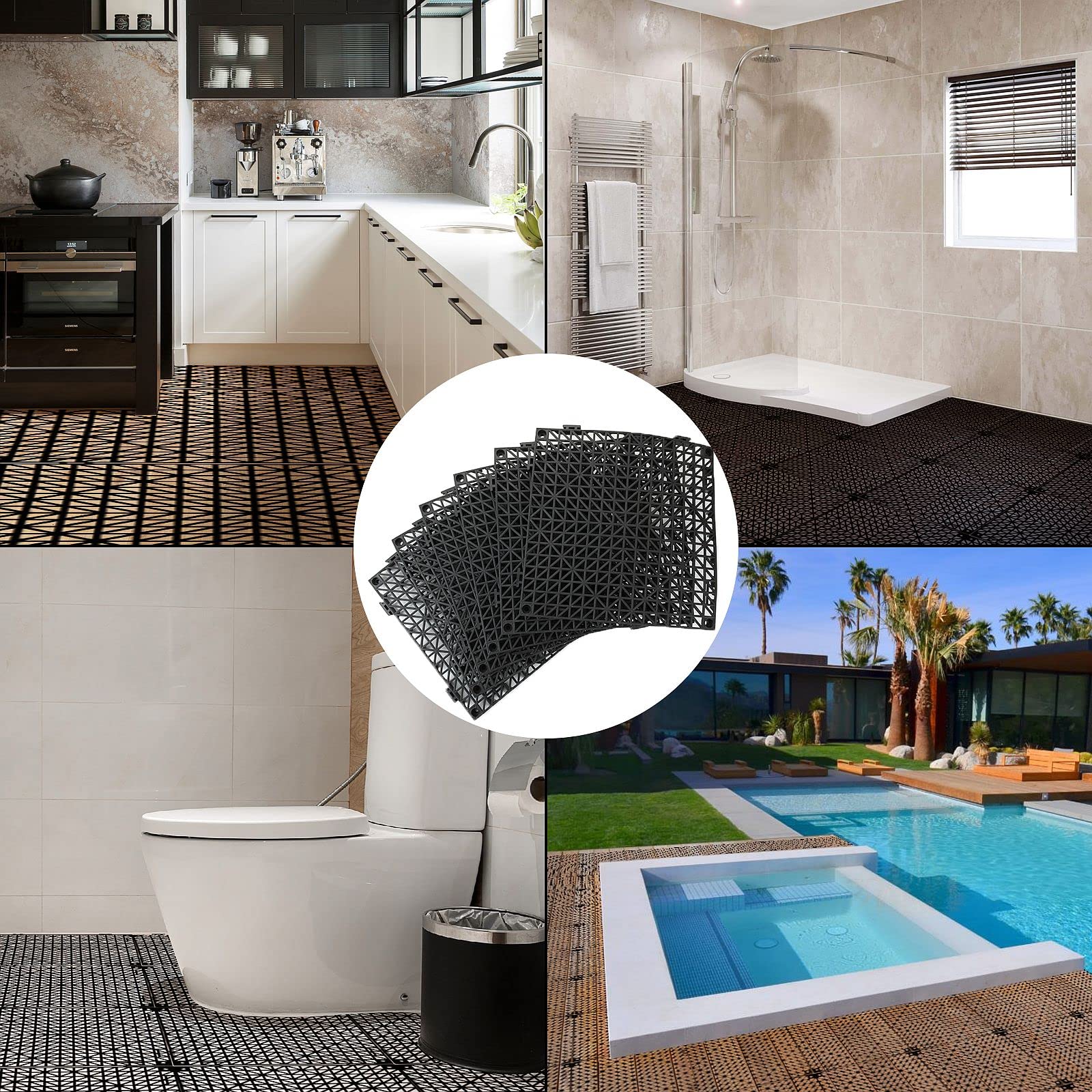 Interlocking Rubber Floor Tiles Kitchen