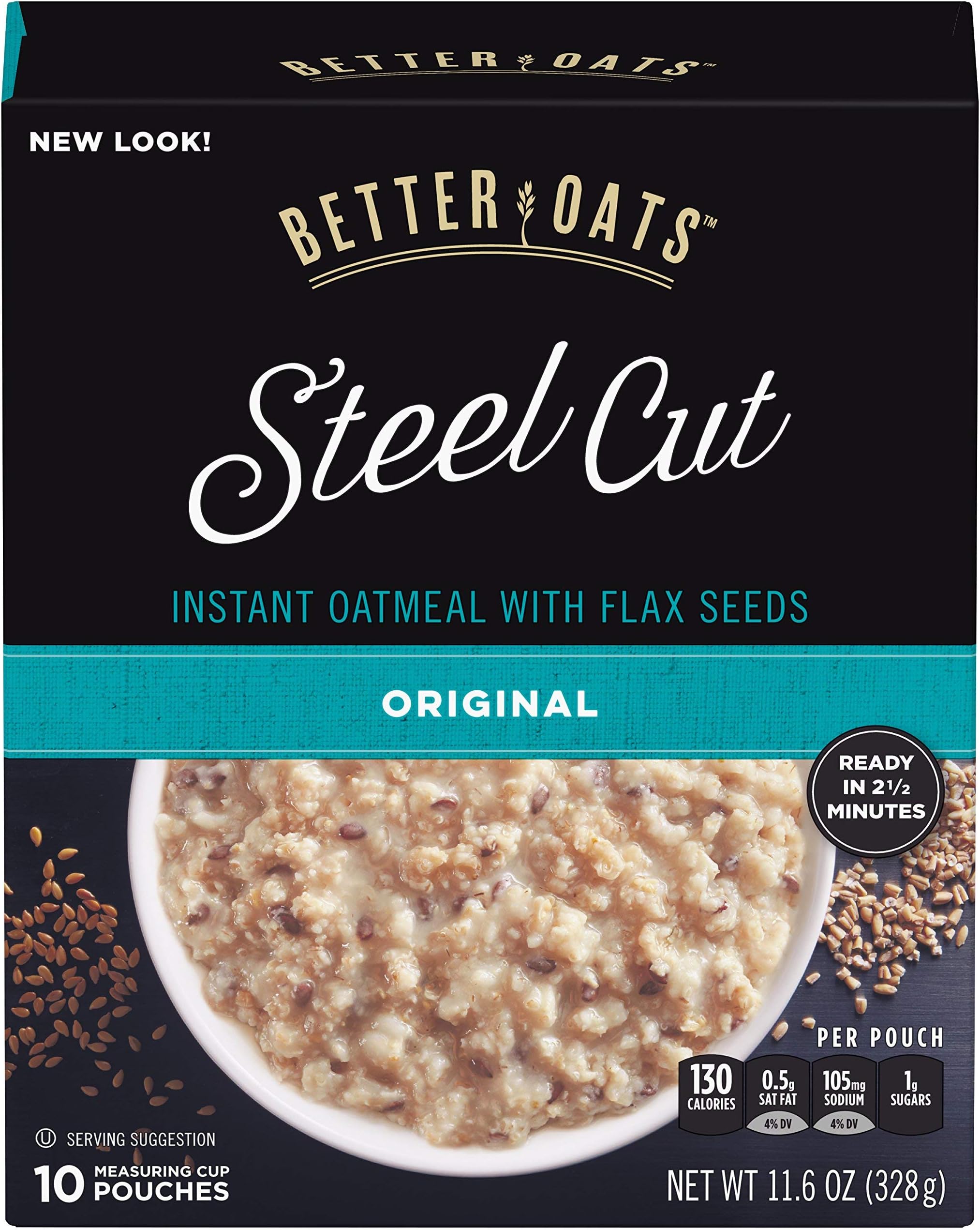 Amazon.com: 2 pack Better Oats, Steel Cut Classic Instant Oatmeal With ...