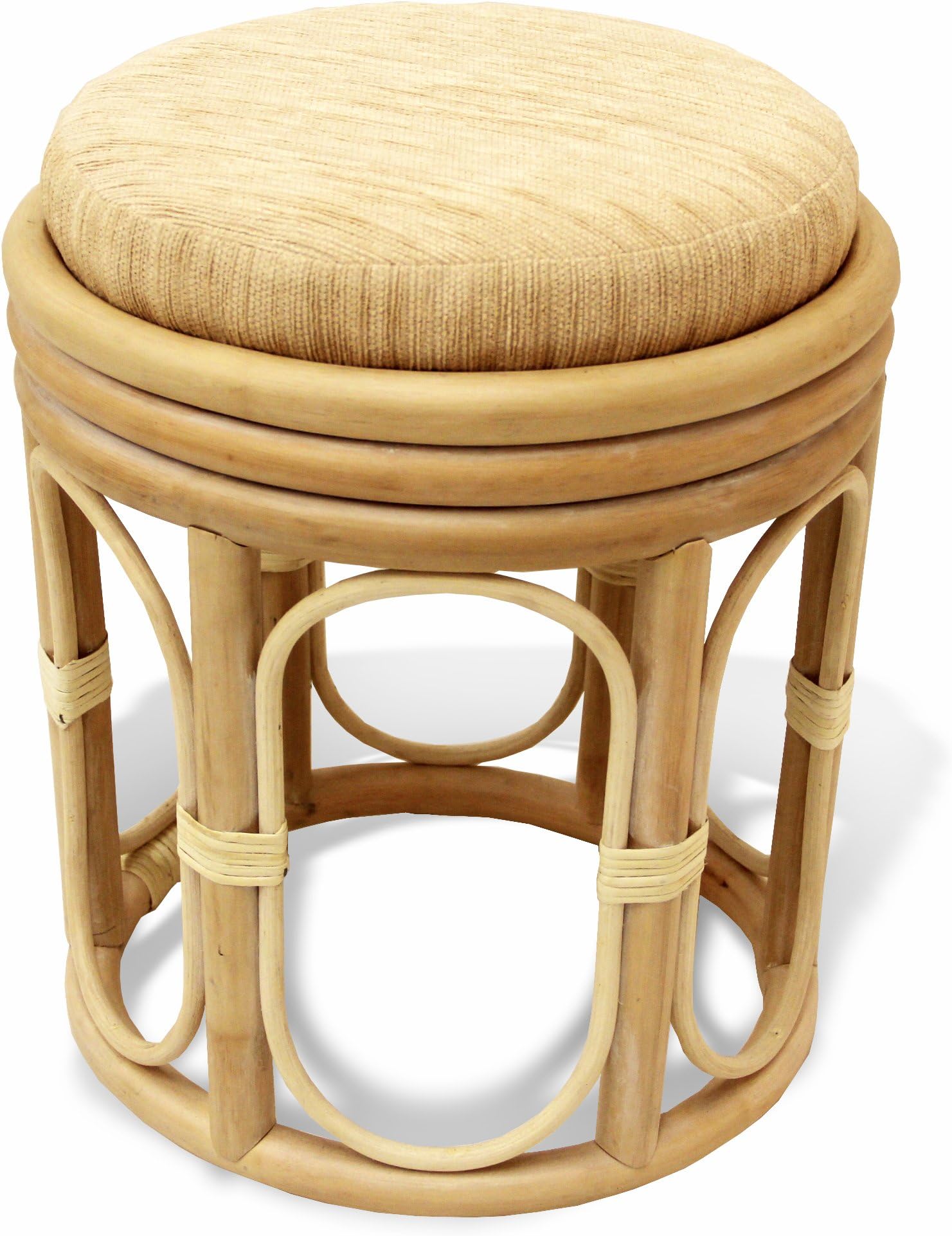 Amazon.com: Pier Handmade Rattan Wicker Vanity Bedroom Stool Fully ...