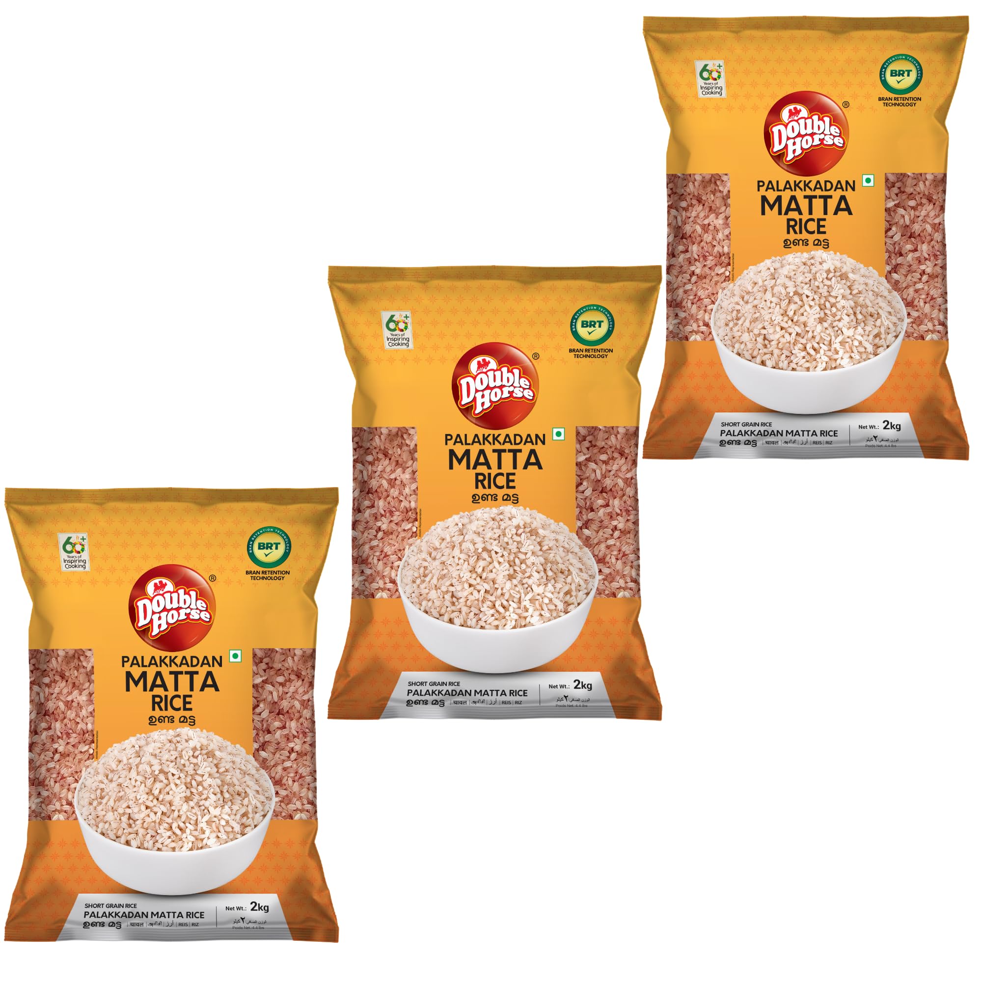Double Horse Unda Matta 2kg * 3 | Pack of 3 | Rose Matta | Red Rice ...